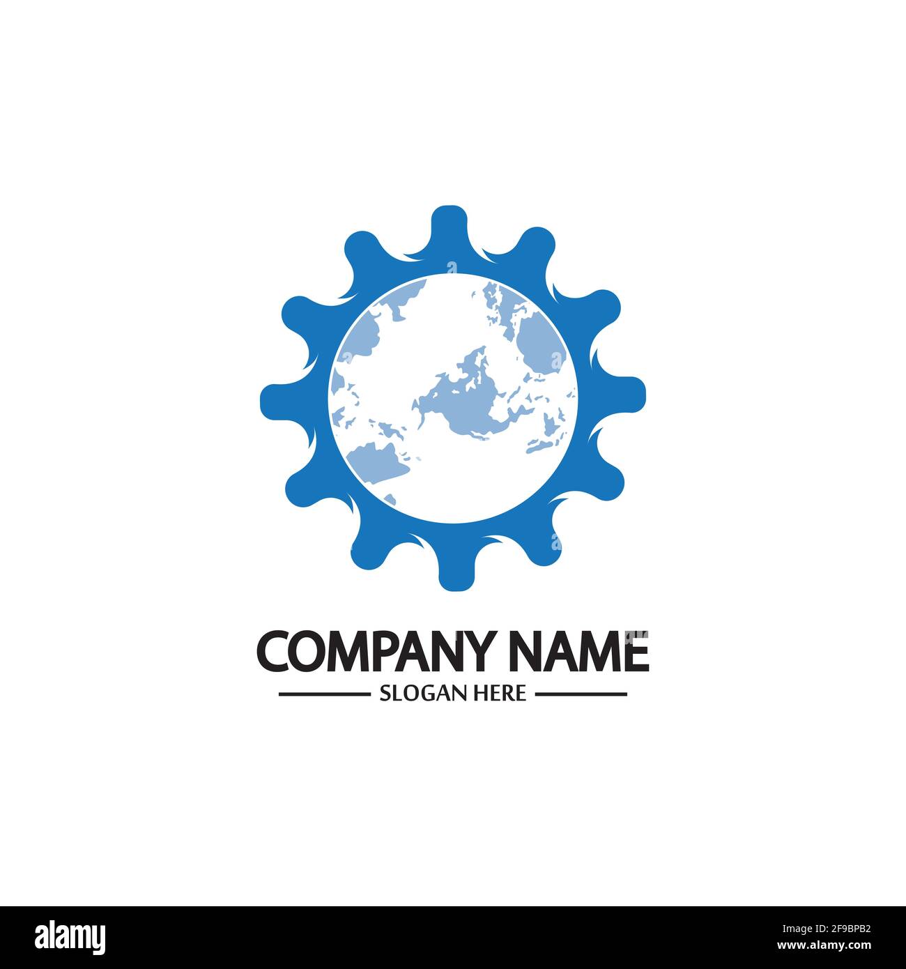 Global Engineer World Gear Logo Design Template Stock Vector Image ...
