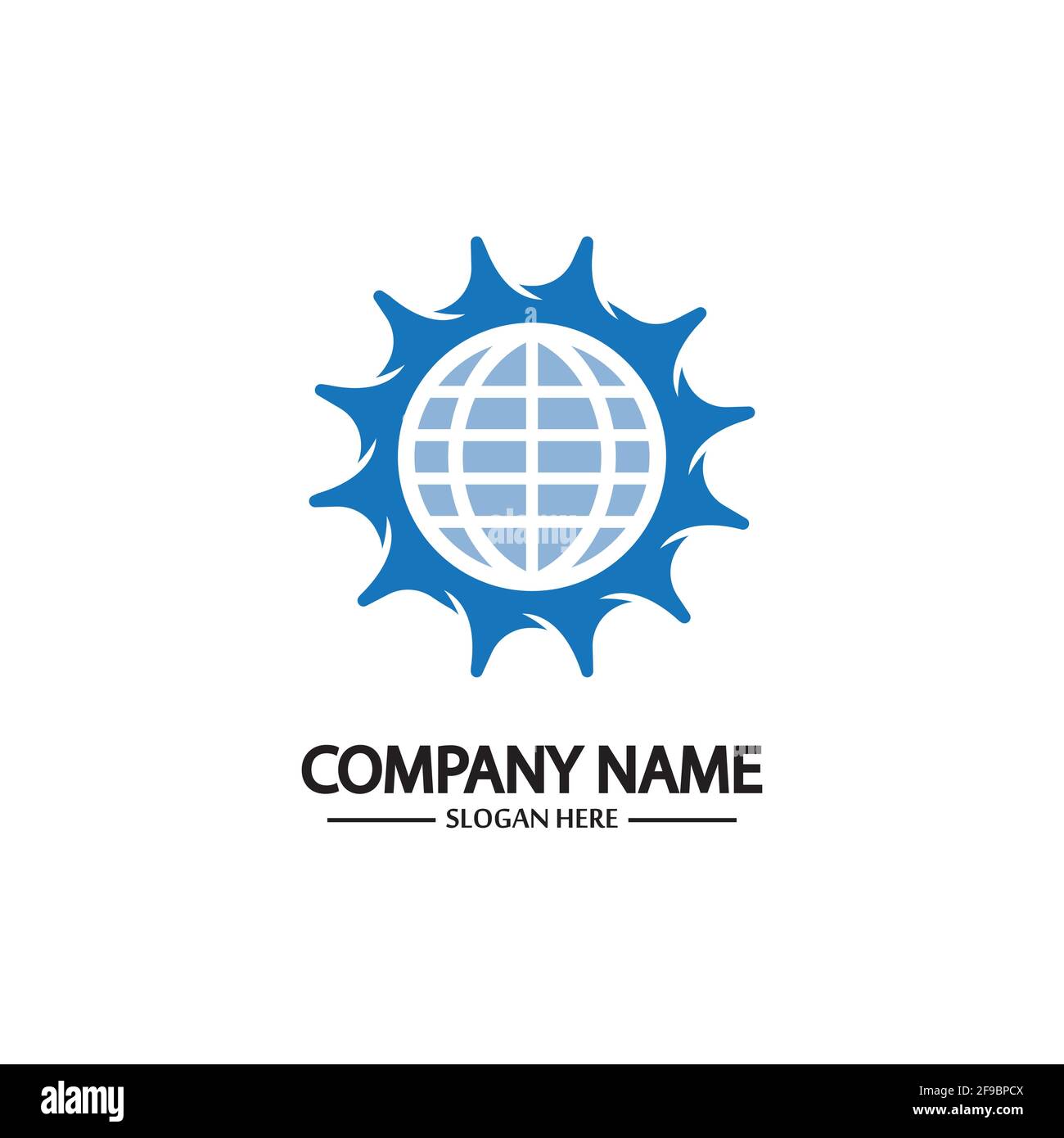Global Engineer World Gear Logo Design Template Stock Vector Image ...