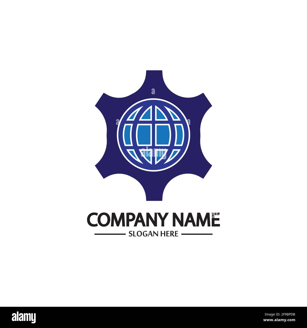 Global Engineer World Gear Logo Design Template Stock Vector Image ...