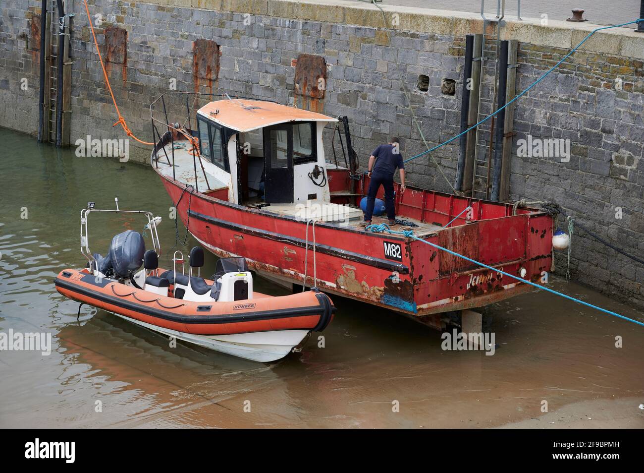 Boats in Tenby Harbour, West Wales, UK Stock Photo - Alamy