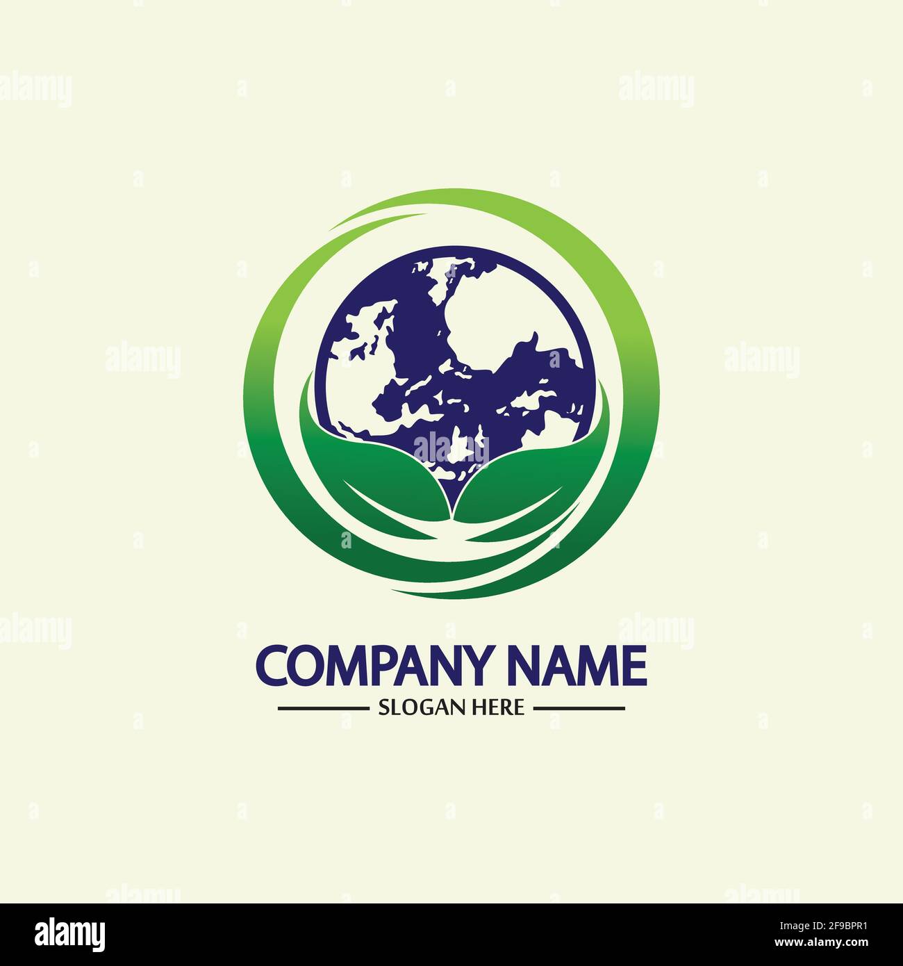 Eco World Nature Global Logo Design Template.World Globe Icon with Leaf ...