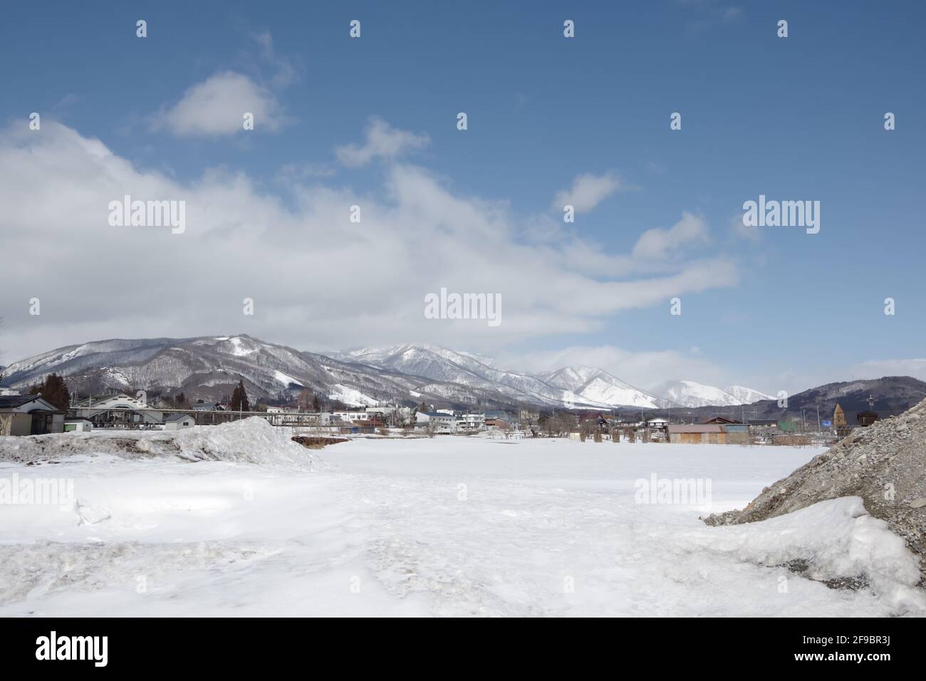 Hakuba, Japan, 28/02/2021, Winter 2021, views of the mountains and the ...