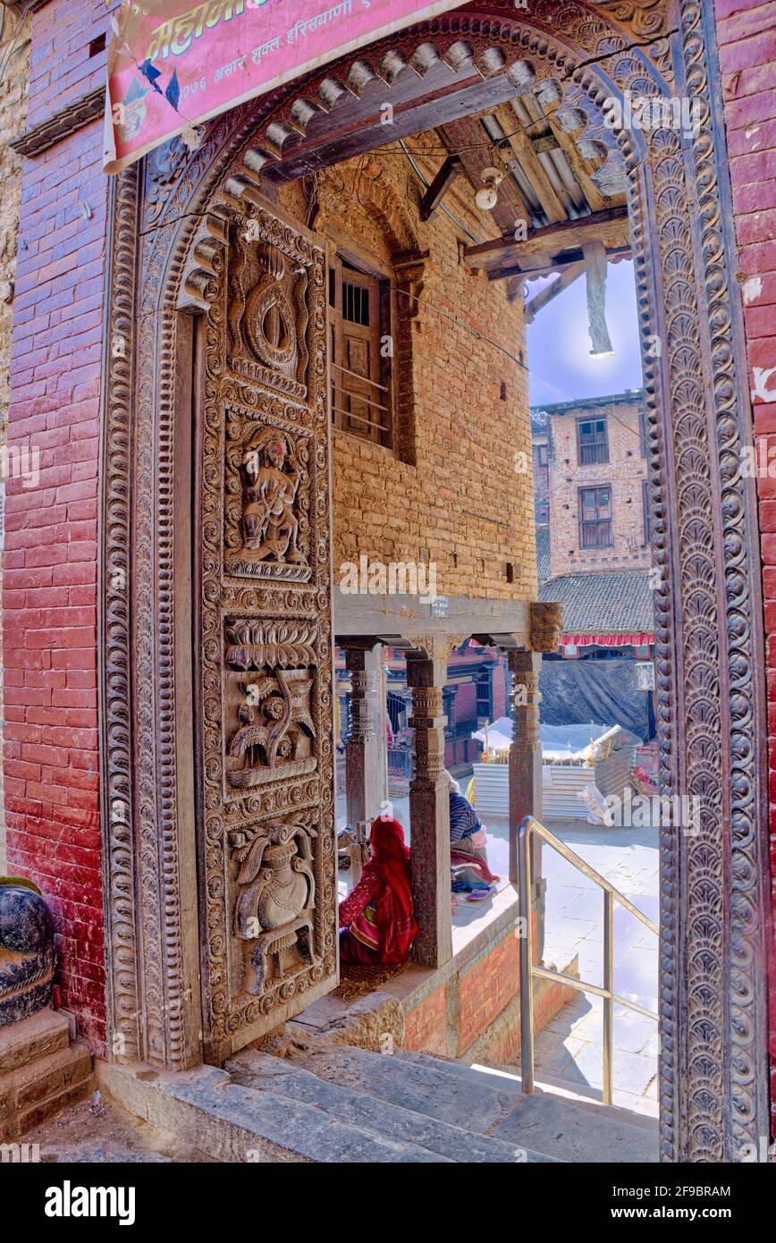 Traditional door architecture kathmandu hi-res stock photography and ...