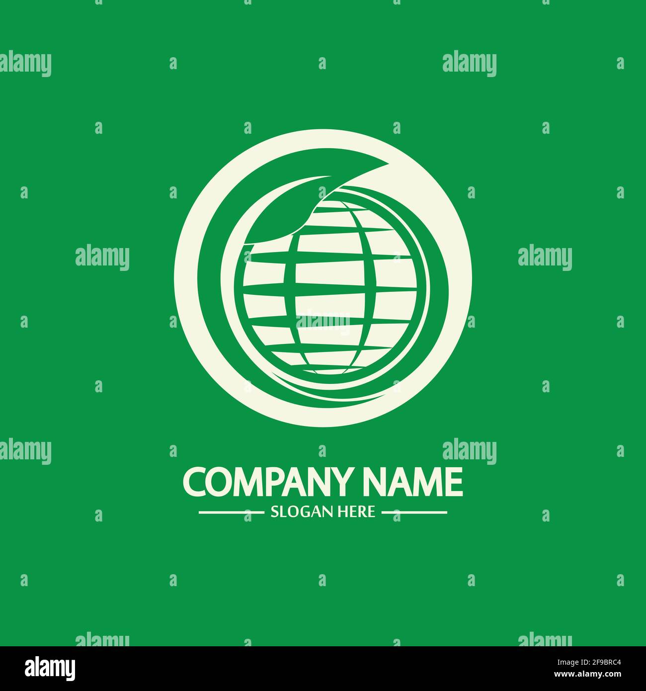 Eco World Nature Global Logo Design Template.World Globe Icon with Leaf ...