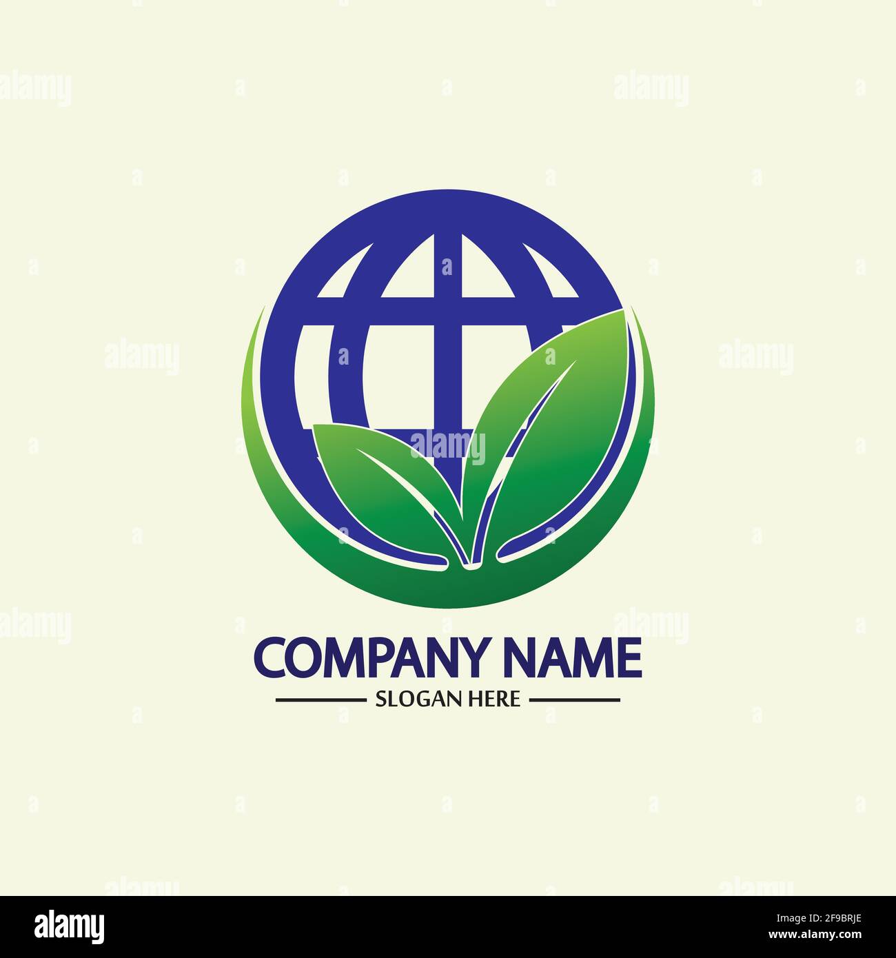 Eco World Nature Global Logo Design Template.World Globe Icon with Leaf ...