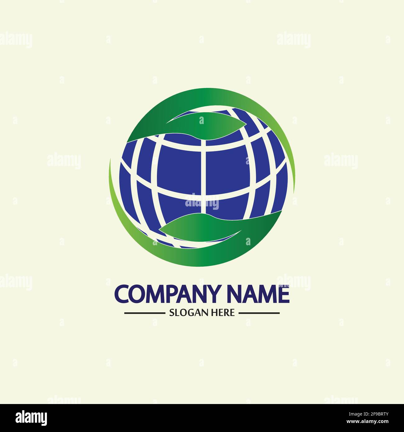 Eco World Nature Global Logo Design Template.World Globe Icon with Leaf ...
