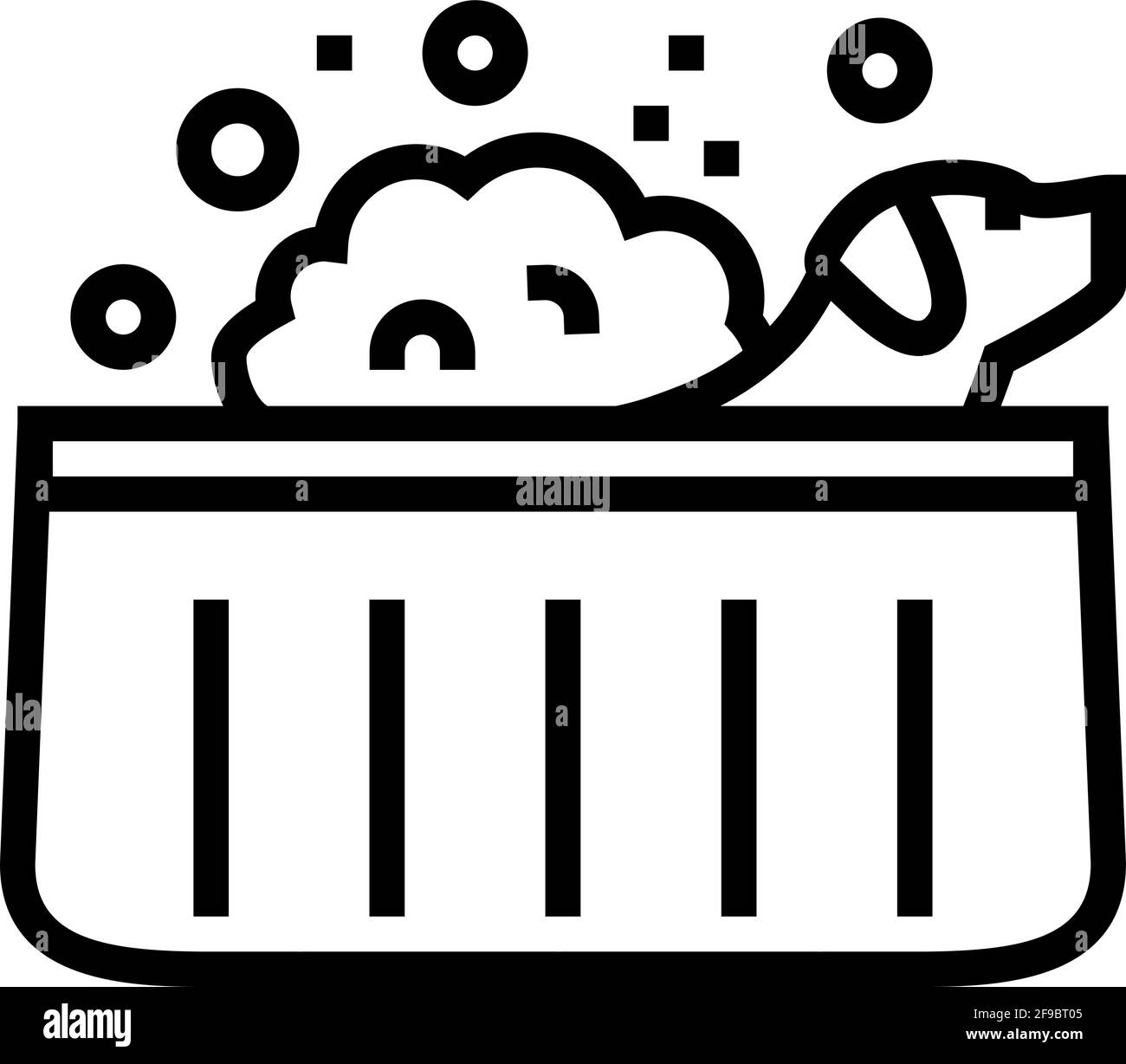 washing dog line icon vector illustration Stock Vector Image & Art - Alamy