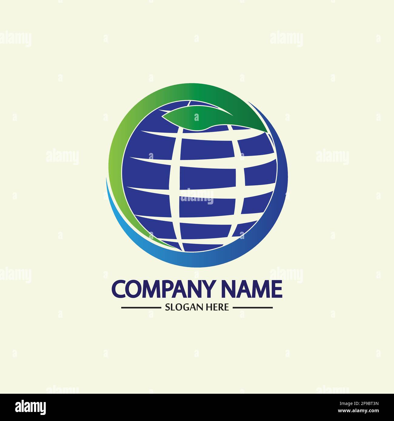 Eco World Nature Global Logo Design Template.World Globe Icon with Leaf ...