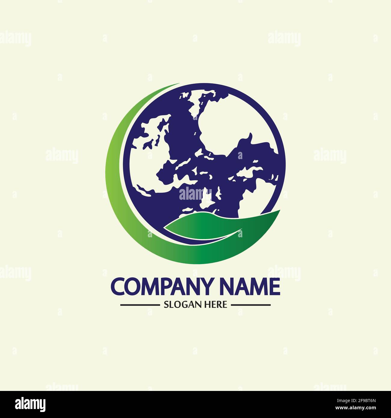 Eco World Nature Global Logo Design Template.World Globe Icon with Leaf ...