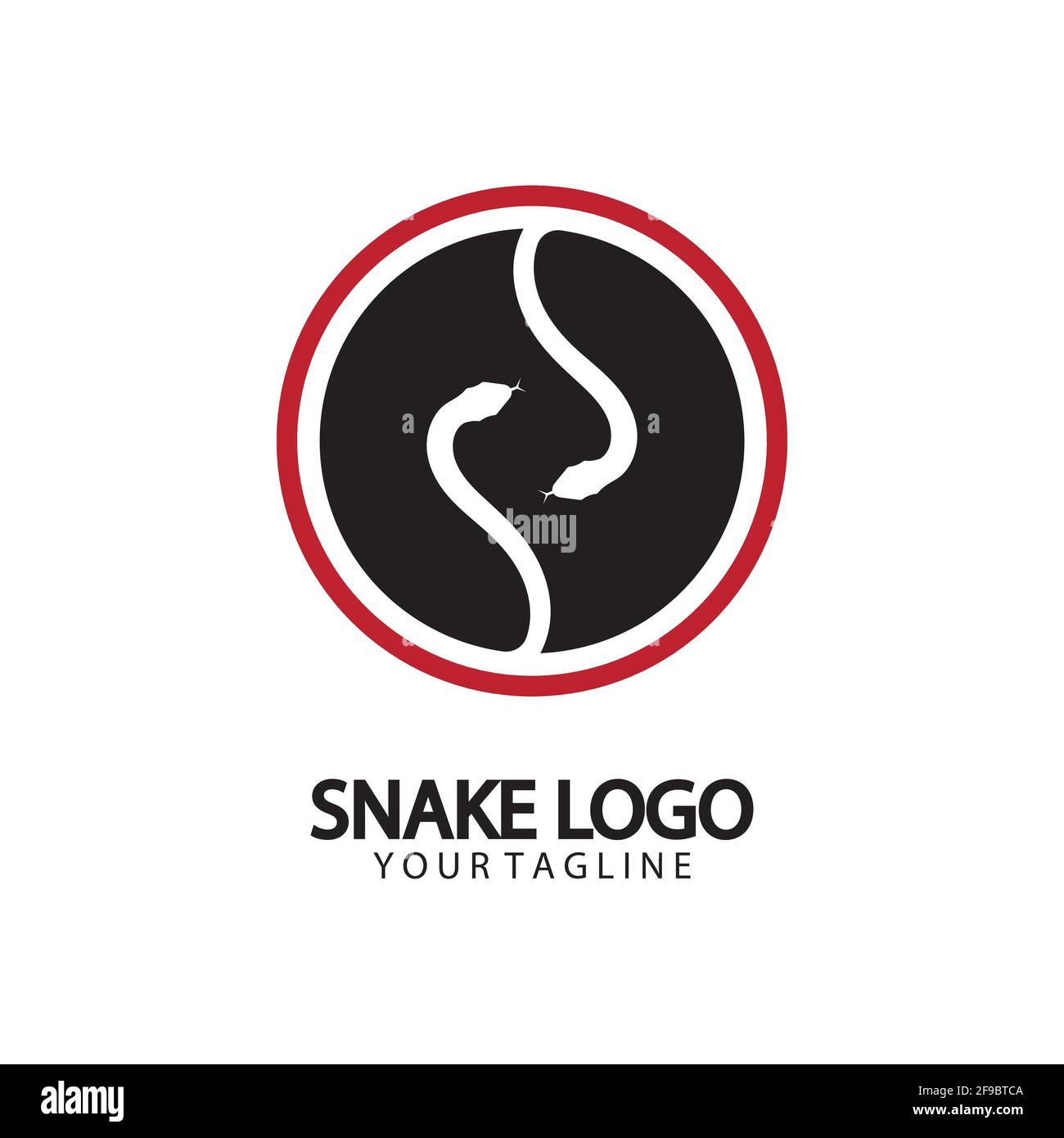 Snake logo template design. Vector illustration Stock Vector Image ...