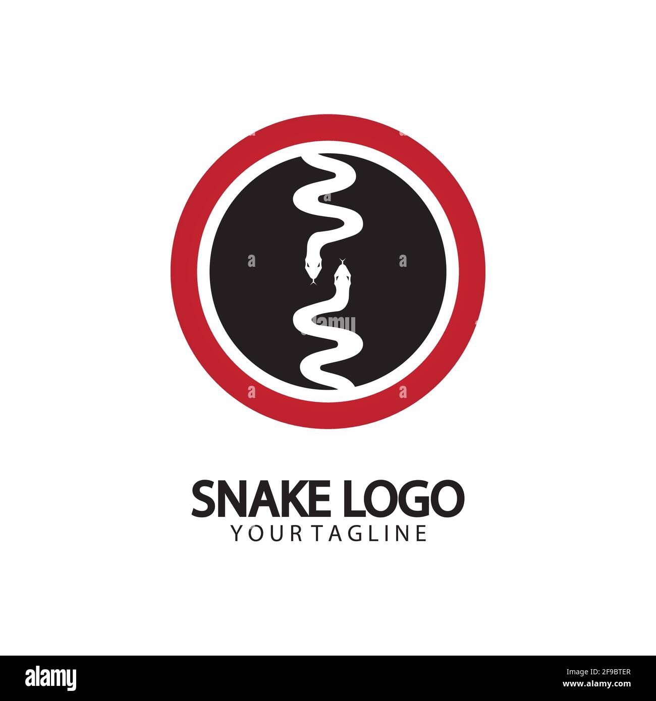 Snake logo template design. Vector illustration Stock Vector Image ...