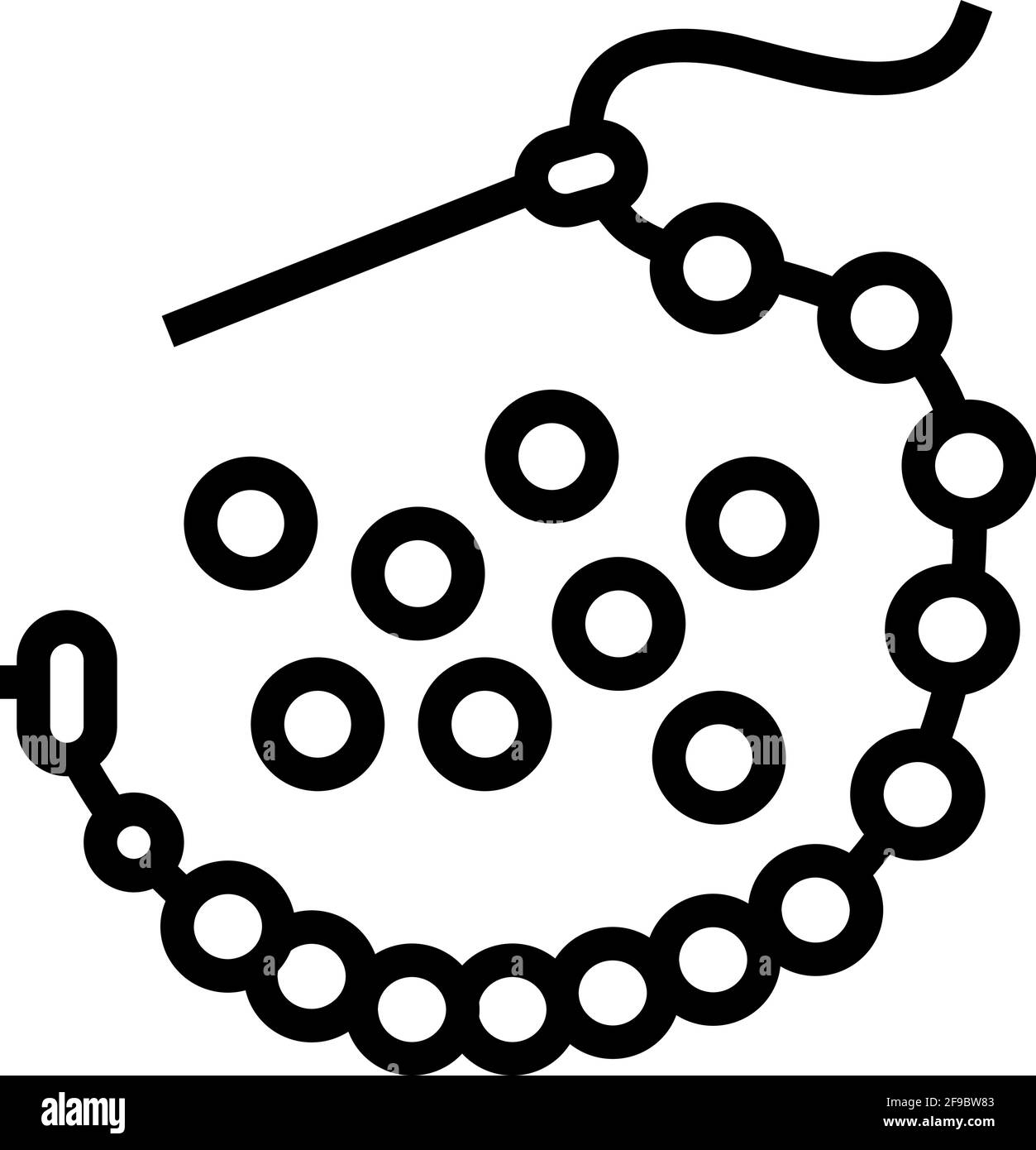 needle bead line icon vector illustration Stock Vector Image & Art - Alamy