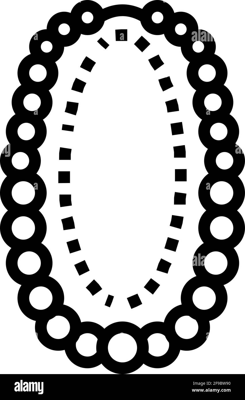 beads jewellery line icon vector illustration Stock Vector Image & Art ...