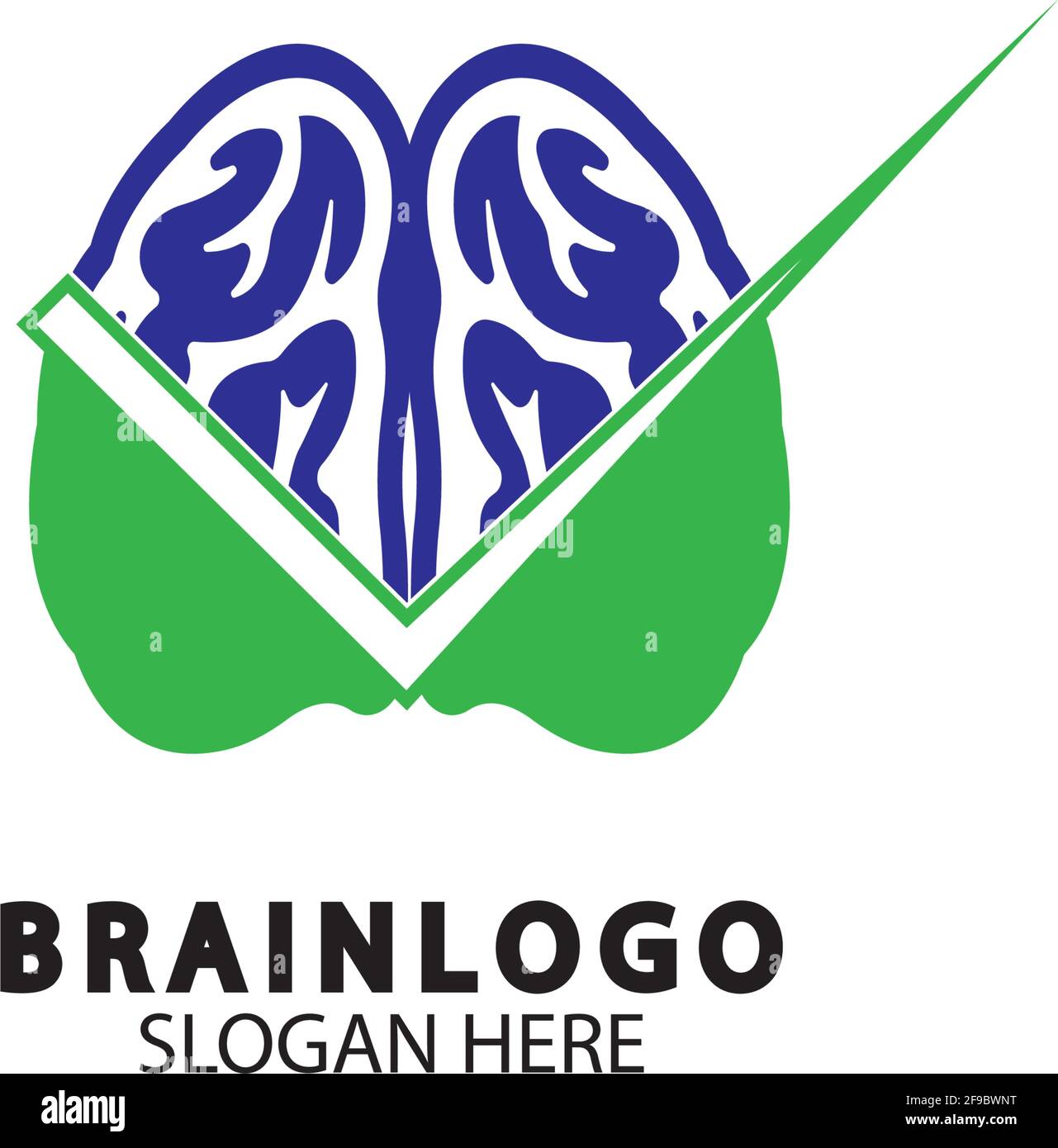 Brain logo designs concept vector, Health Brain Pulse logo, Brain care ...