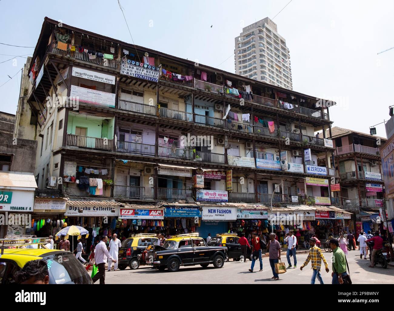 Shopping street in the suburb of Dadar,Mumbai, Maharashtra, India,Asia ...