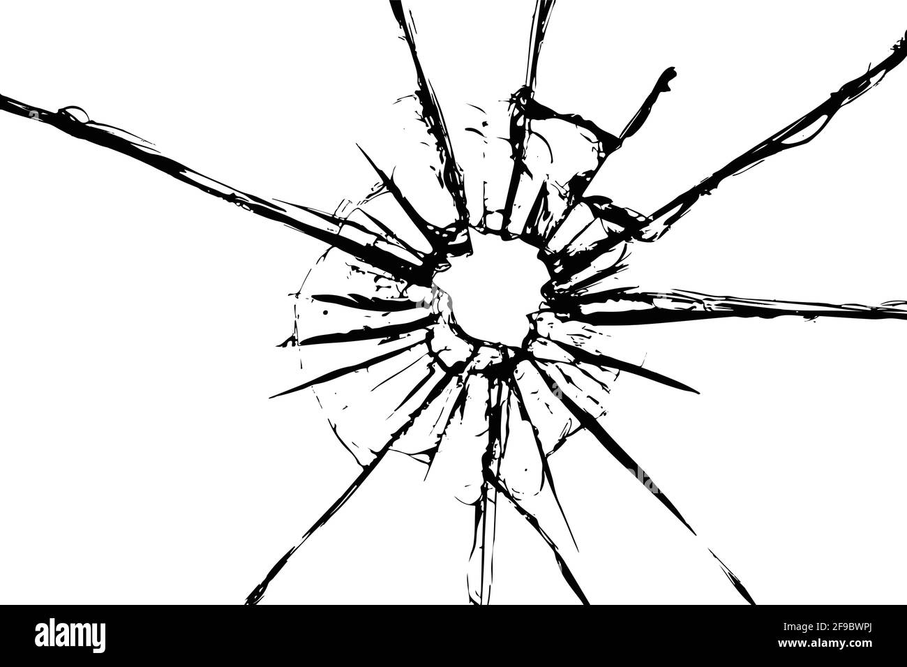 Bullet Hole Through Glass