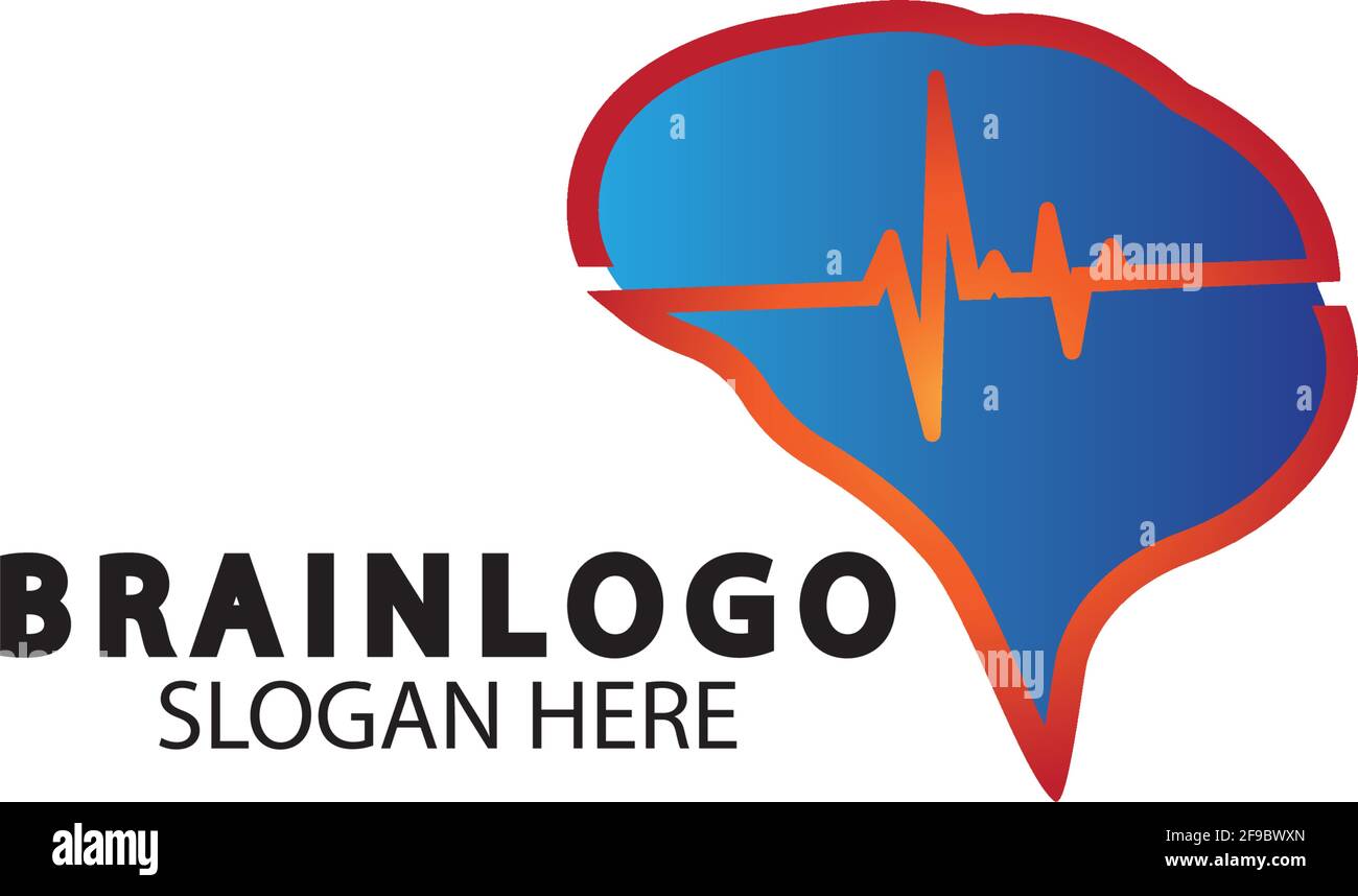 Brain logo designs concept vector, Health Brain Pulse logo, Brain care ...