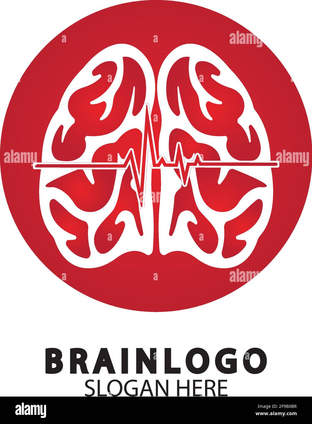 Brain logo designs concept vector, Health Brain Pulse logo, Brain care ...