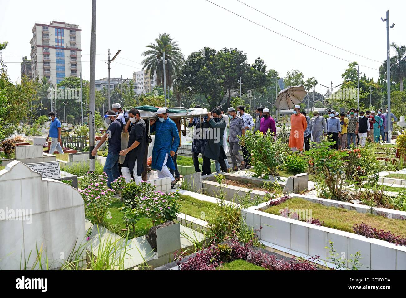 (EDITORS NOTE: Image depicts death) Relatives carry the body of Sarah ...