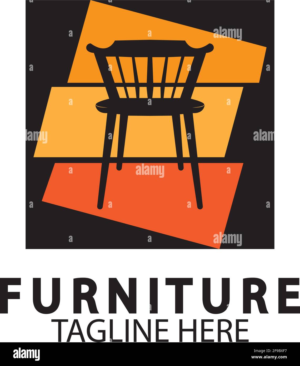 Abstract furniture logo design concept. Symbol and icon of chairs sofas ...