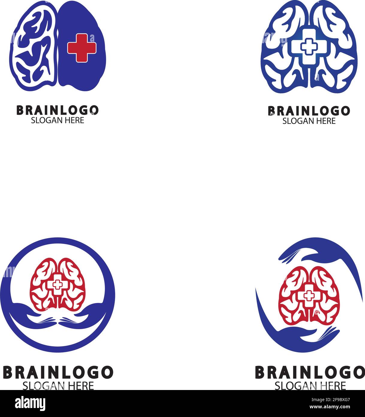 Brain logo designs concept vector, Health Brain Pulse logo, Brain care ...