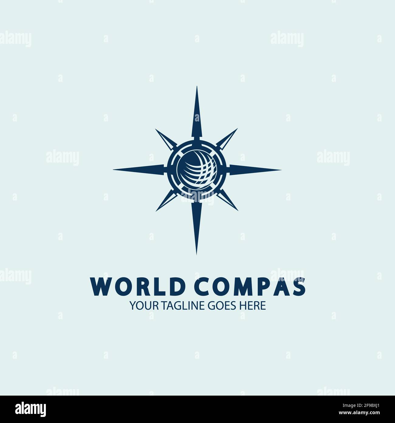 World Compass logo design, world logo concept, compass logo concept ...