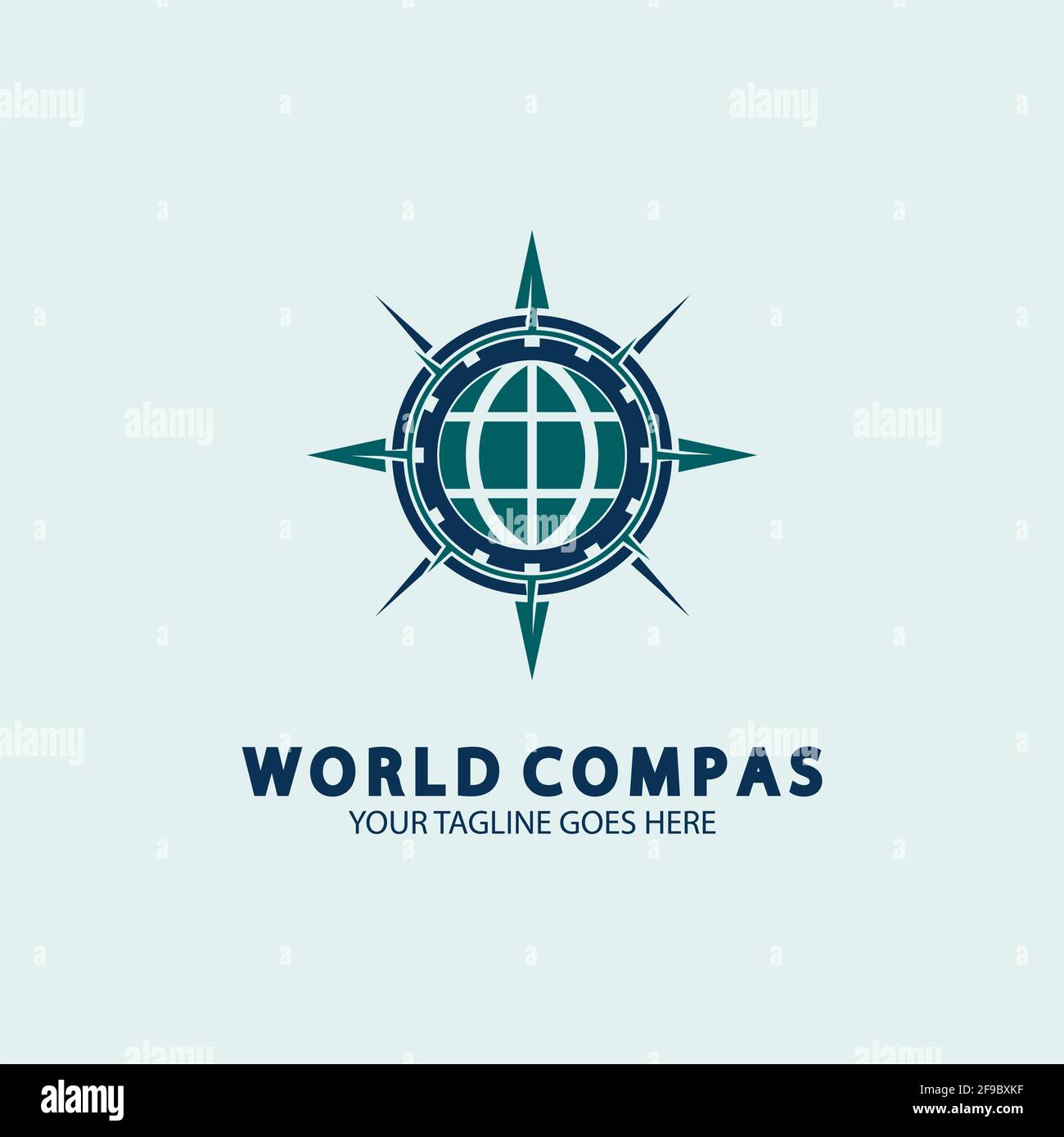 World Compass logo design, world logo concept, compass logo concept ...
