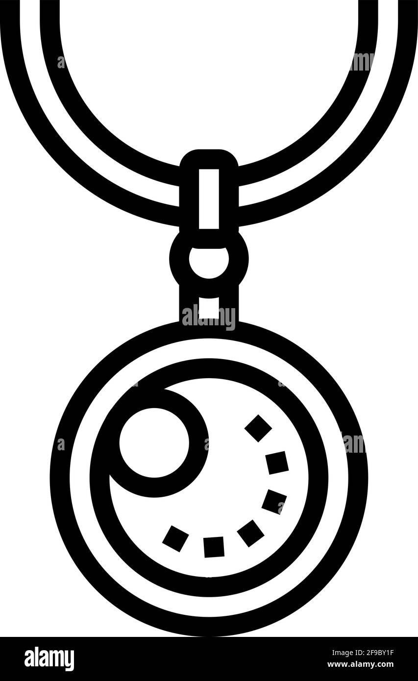 pendants jewellery line icon vector illustration Stock Vector Image ...