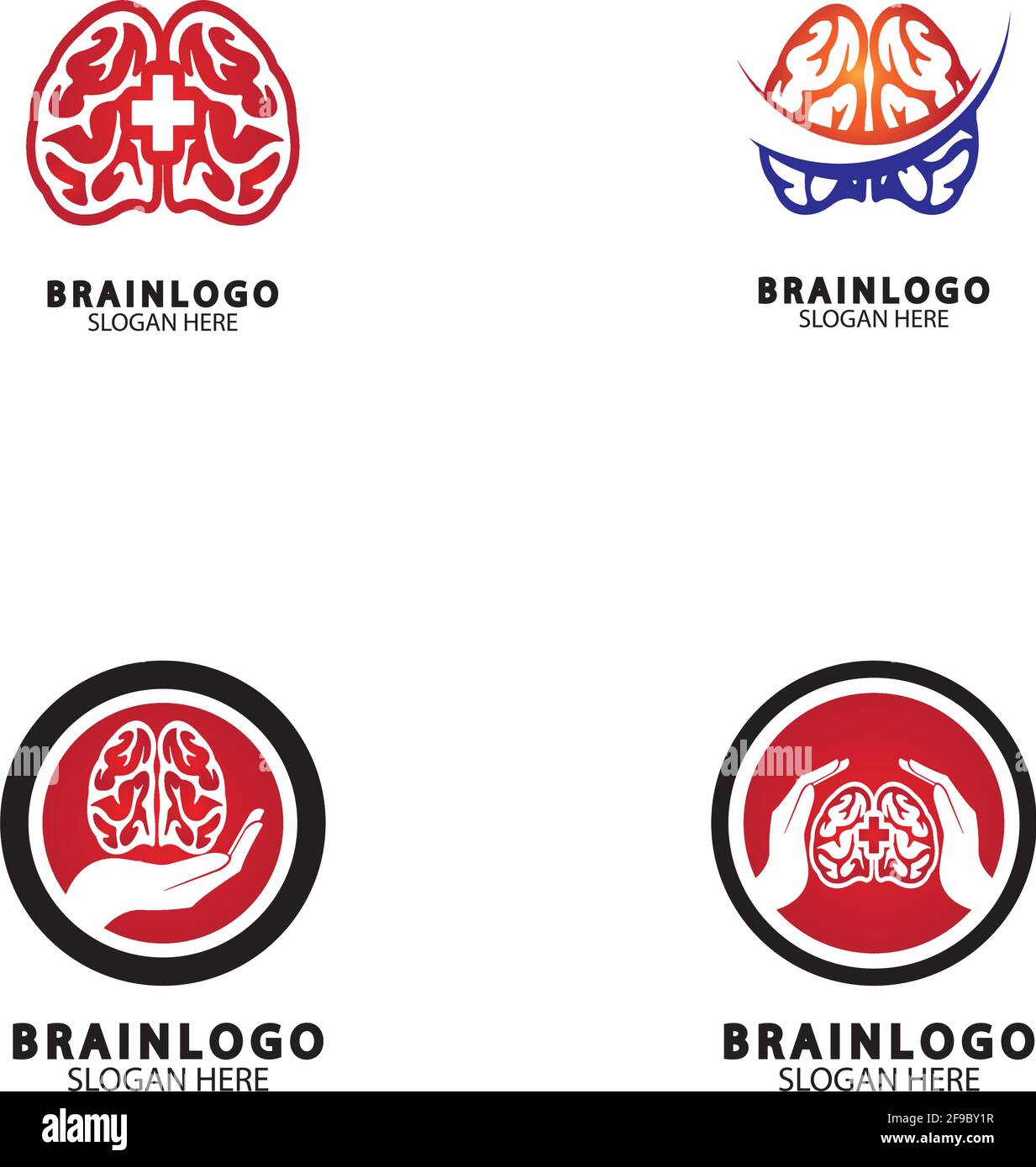 Brain logo designs concept vector, Health Brain Pulse logo, Brain care ...