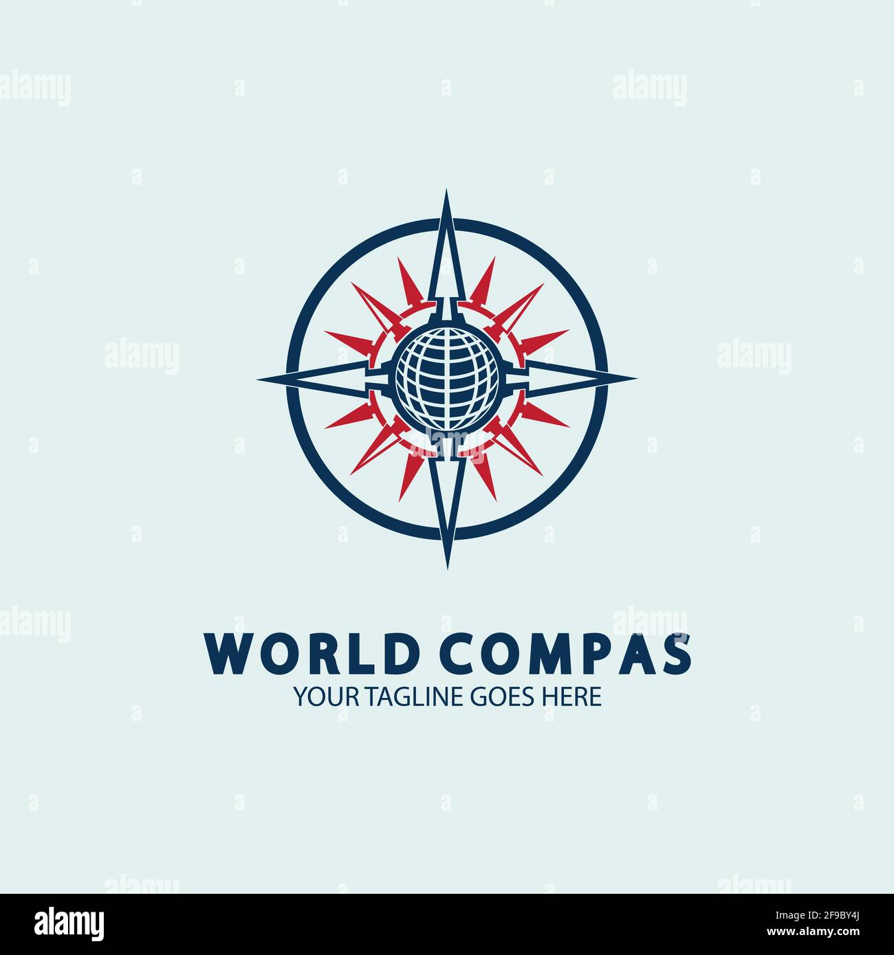 World Compass logo design, world logo concept, compass logo concept ...