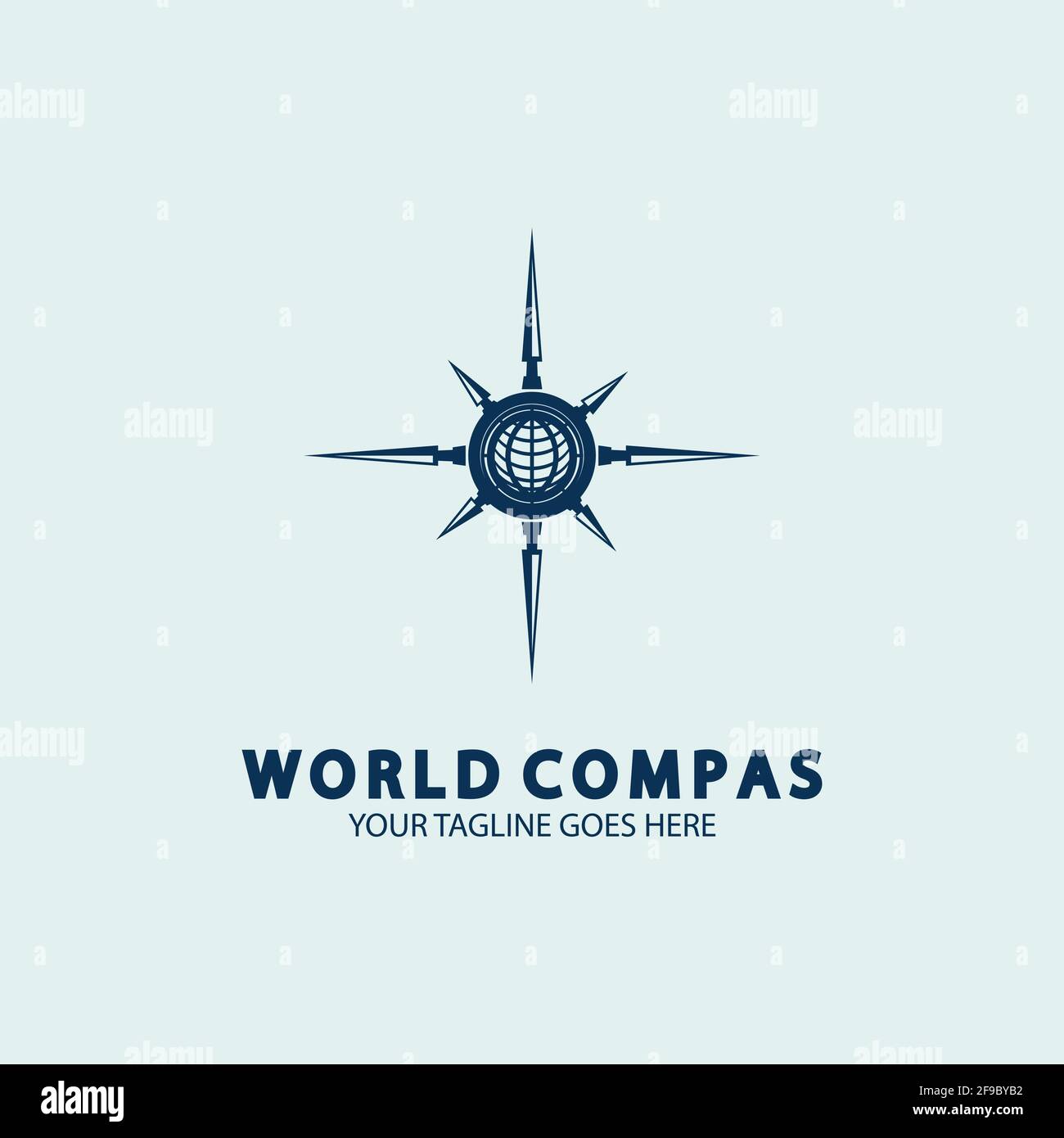 World Compass logo design, world logo concept, compass logo concept ...