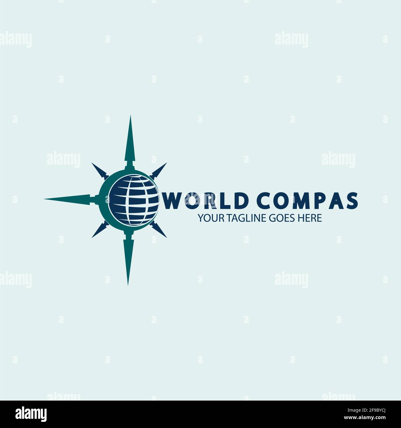 World Compass logo design, world logo concept, compass logo concept, earth icon, north, west ...