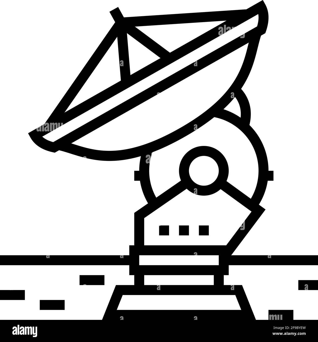 antenna radar planetarium line icon vector illustration Stock Vector ...