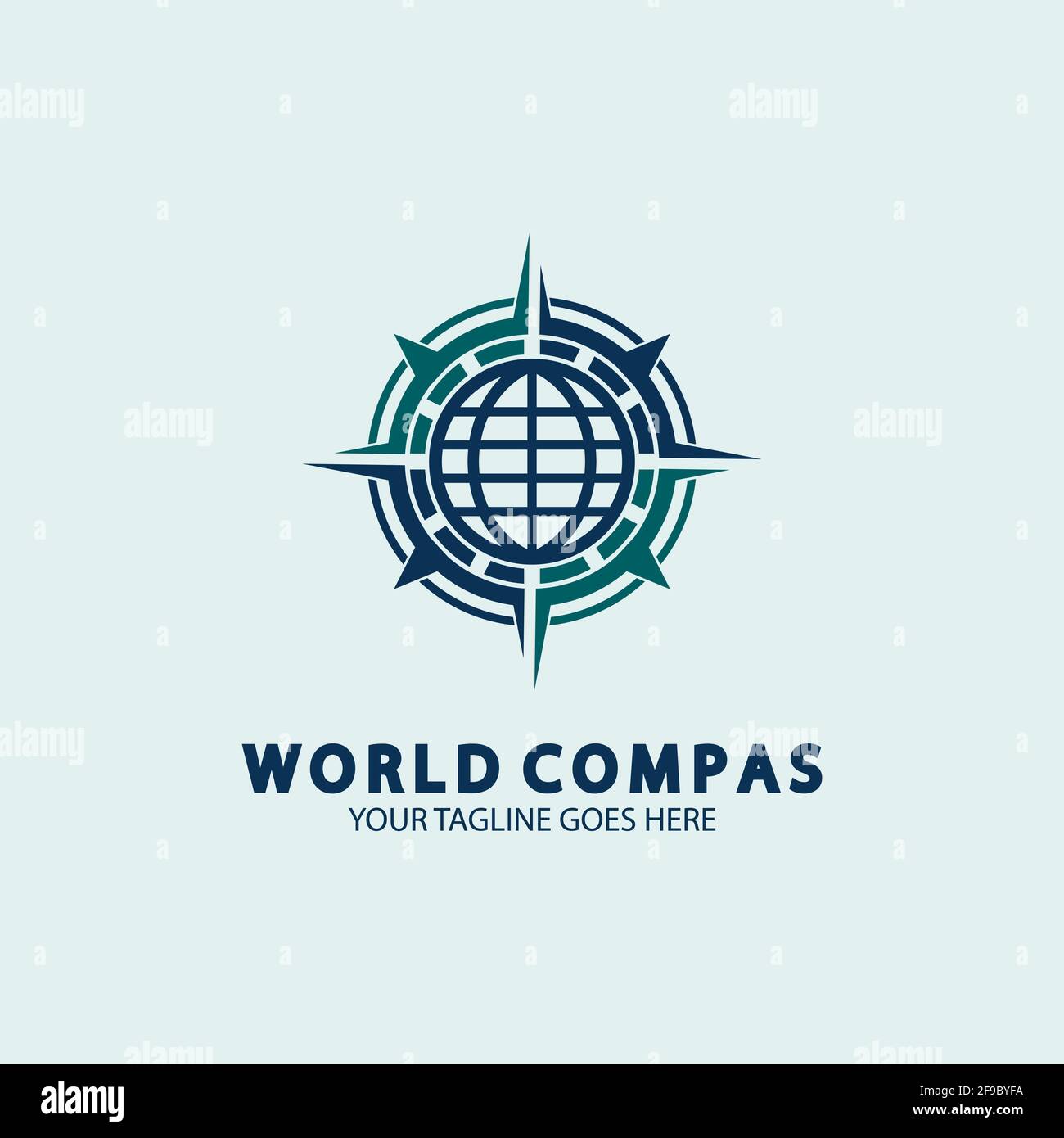 World Compass logo design, world logo concept, compass logo concept ...