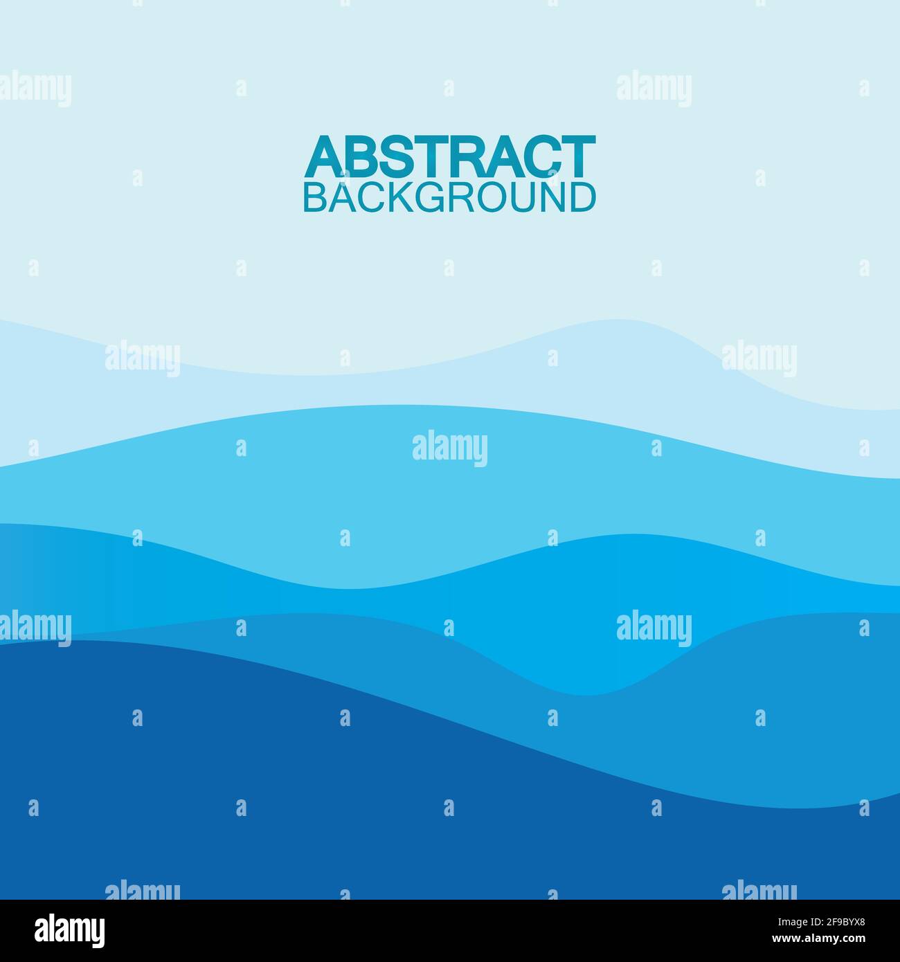 Blue wave vector abstract background flat design stock illustration ...