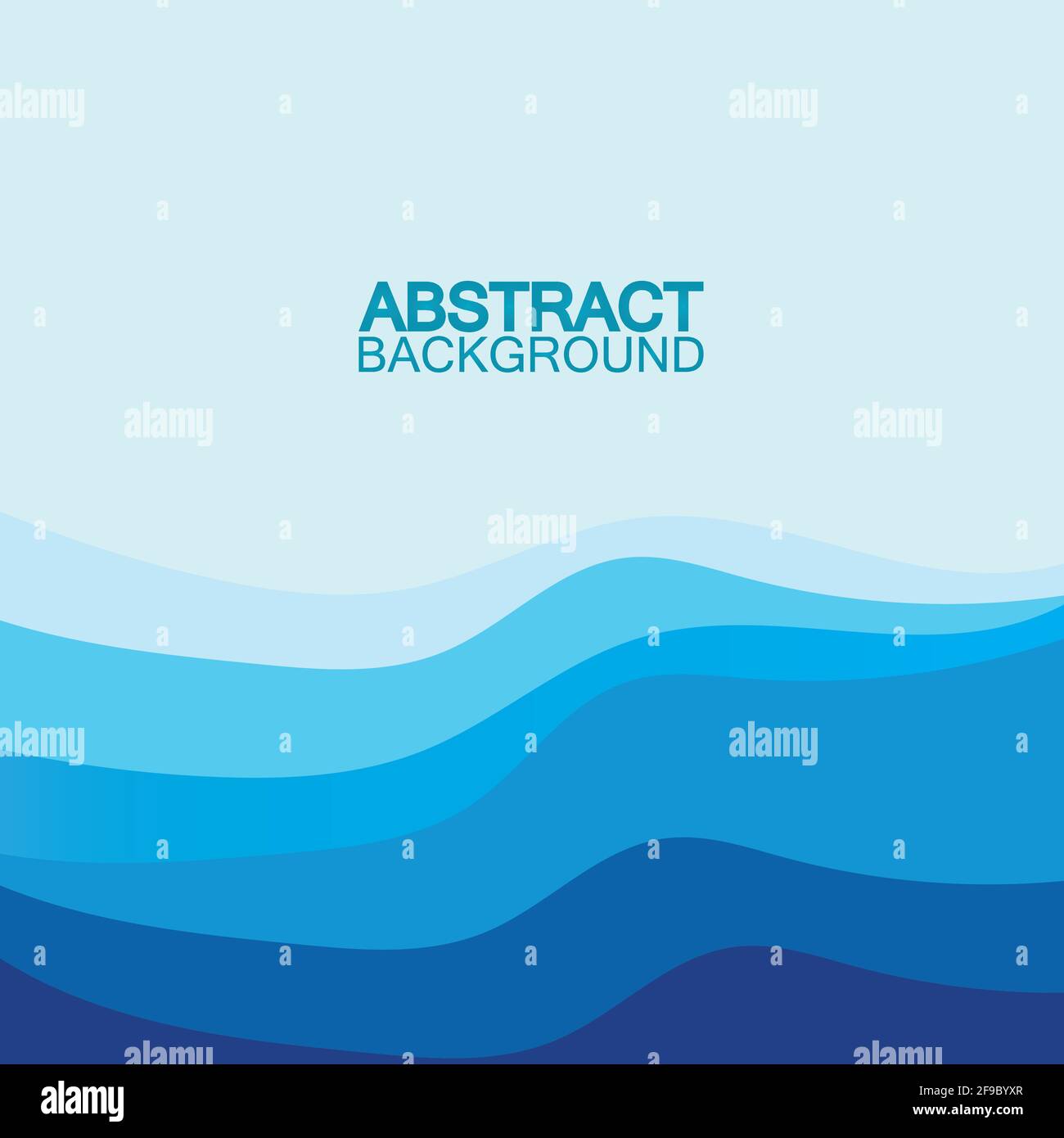 Blue wave vector abstract background flat design stock illustration ...