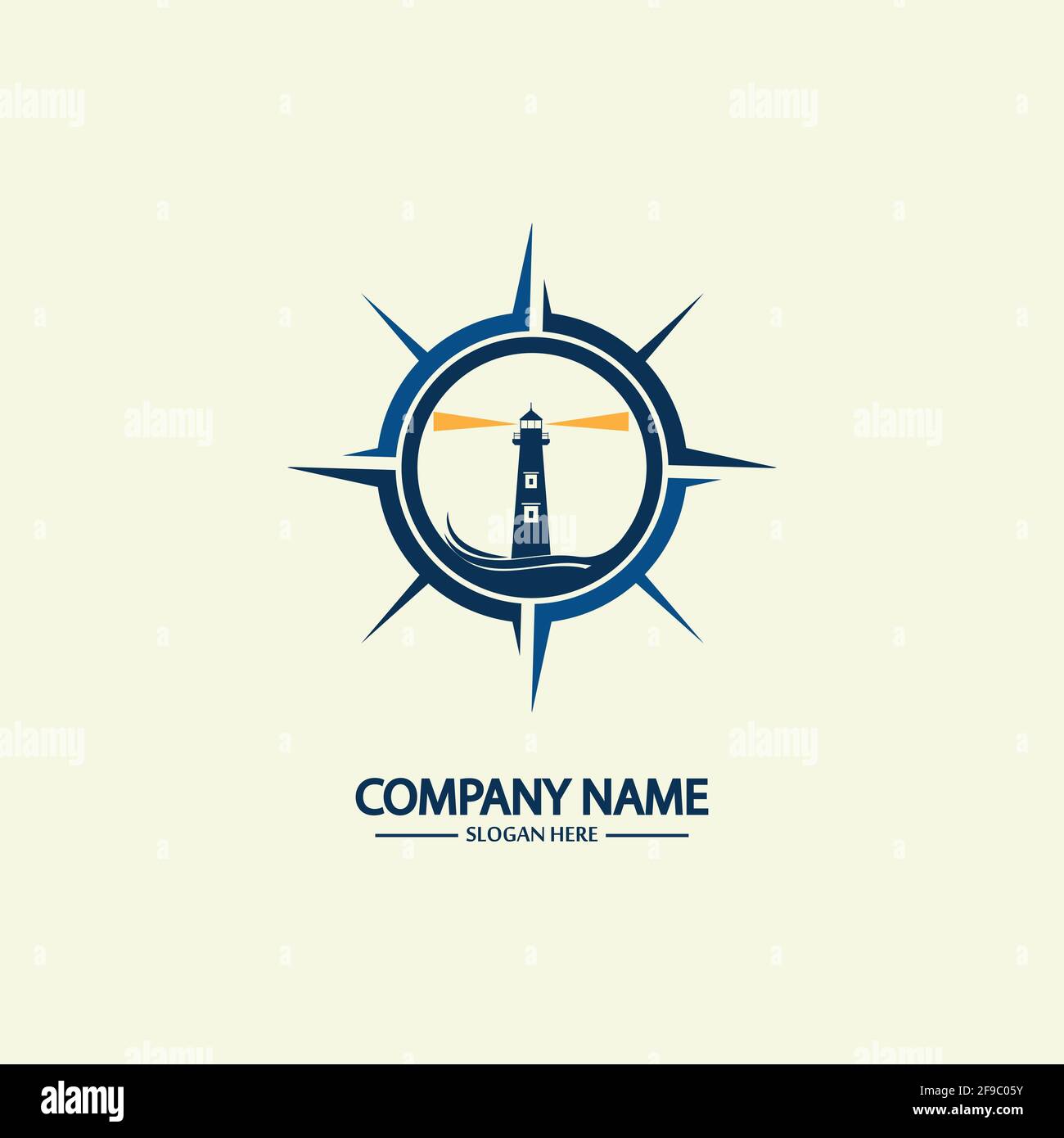 Compass and lighthouse logo design template Stock Vector Image & Art ...