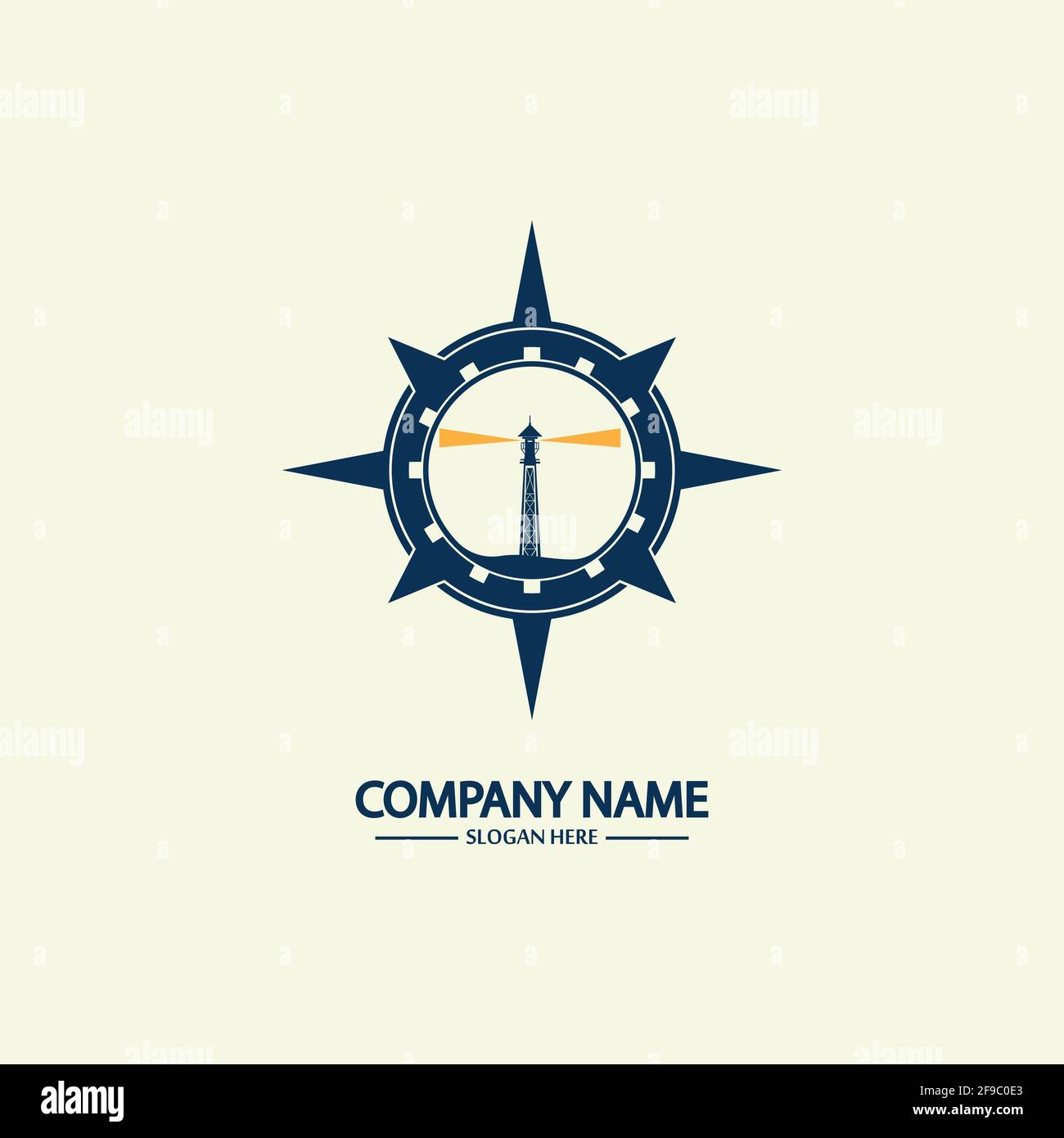 Compass and lighthouse logo design template Stock Vector Image & Art ...