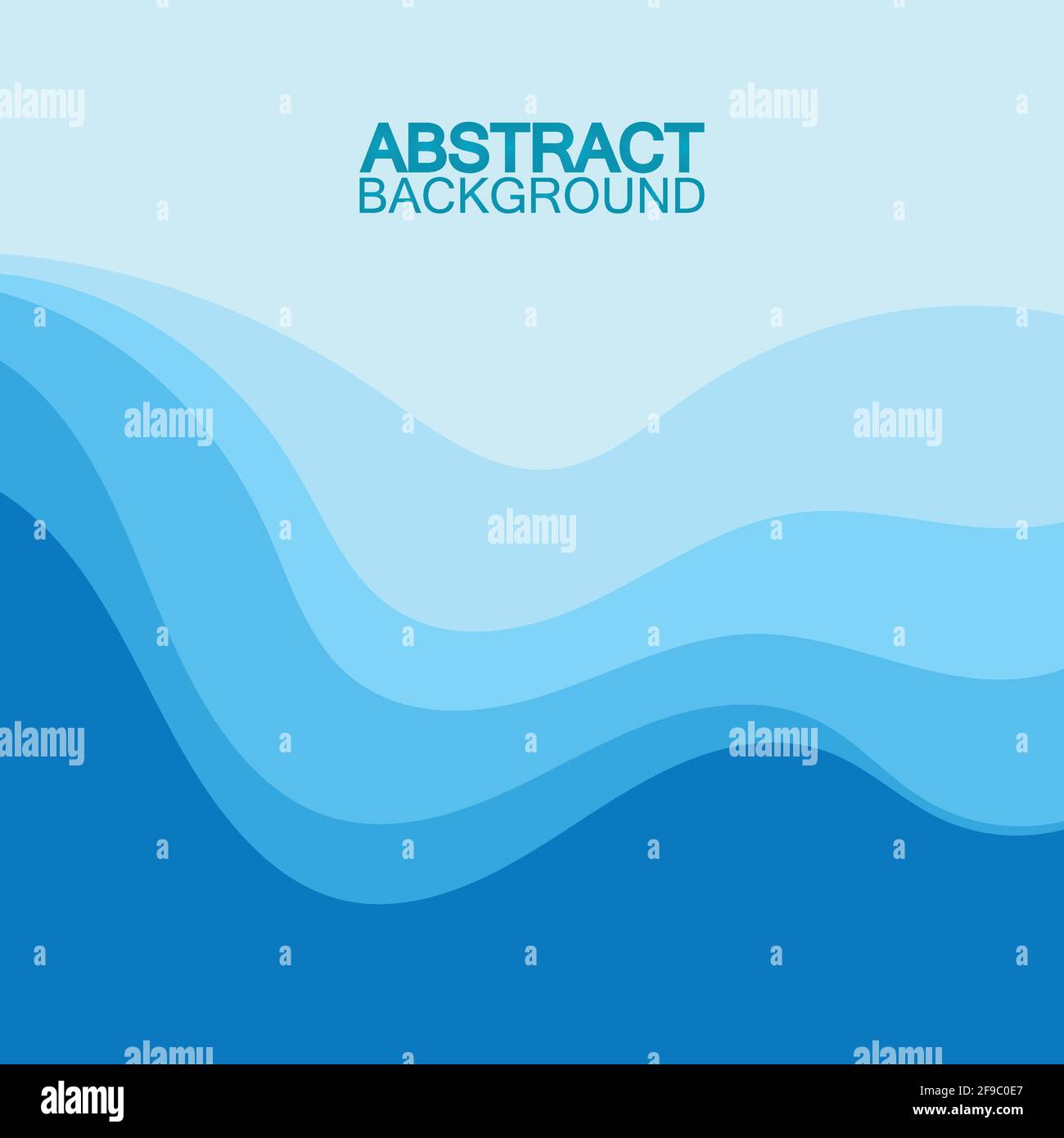 Blue wave vector abstract background flat design stock illustration ...