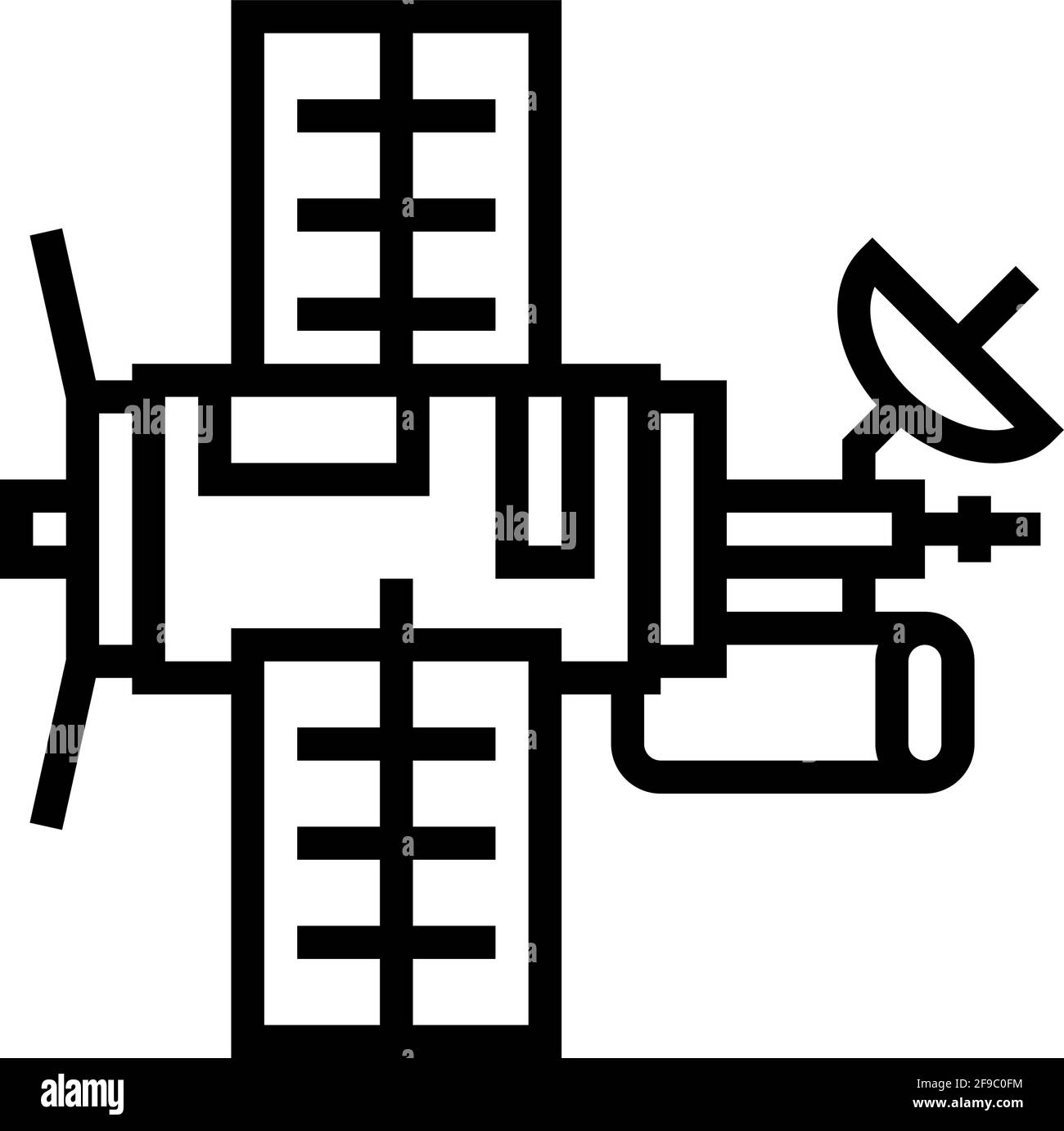 satellite equipment line icon vector illustration Stock Vector Image ...