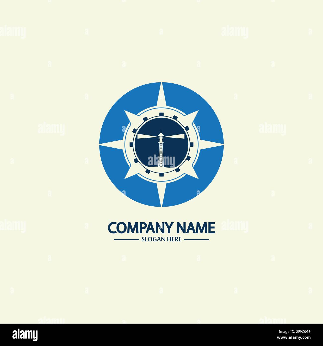 Compass and lighthouse logo design template Stock Vector Image & Art ...