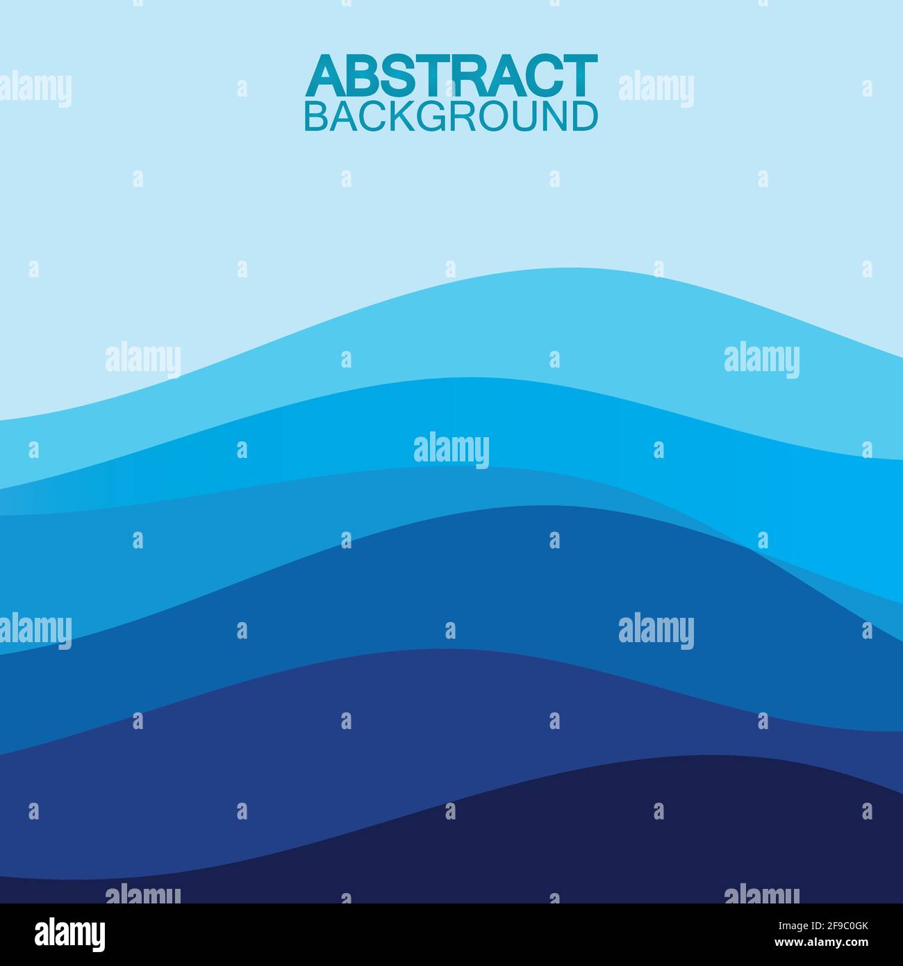 Blue wave vector abstract background flat design stock illustration ...