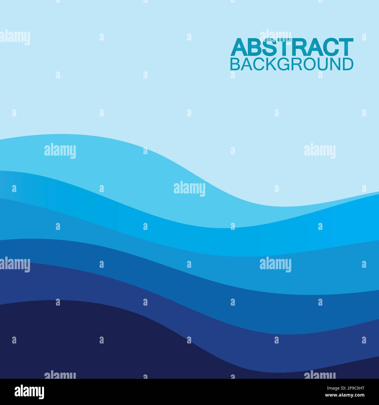 Blue wave vector abstract background flat design stock illustration ...
