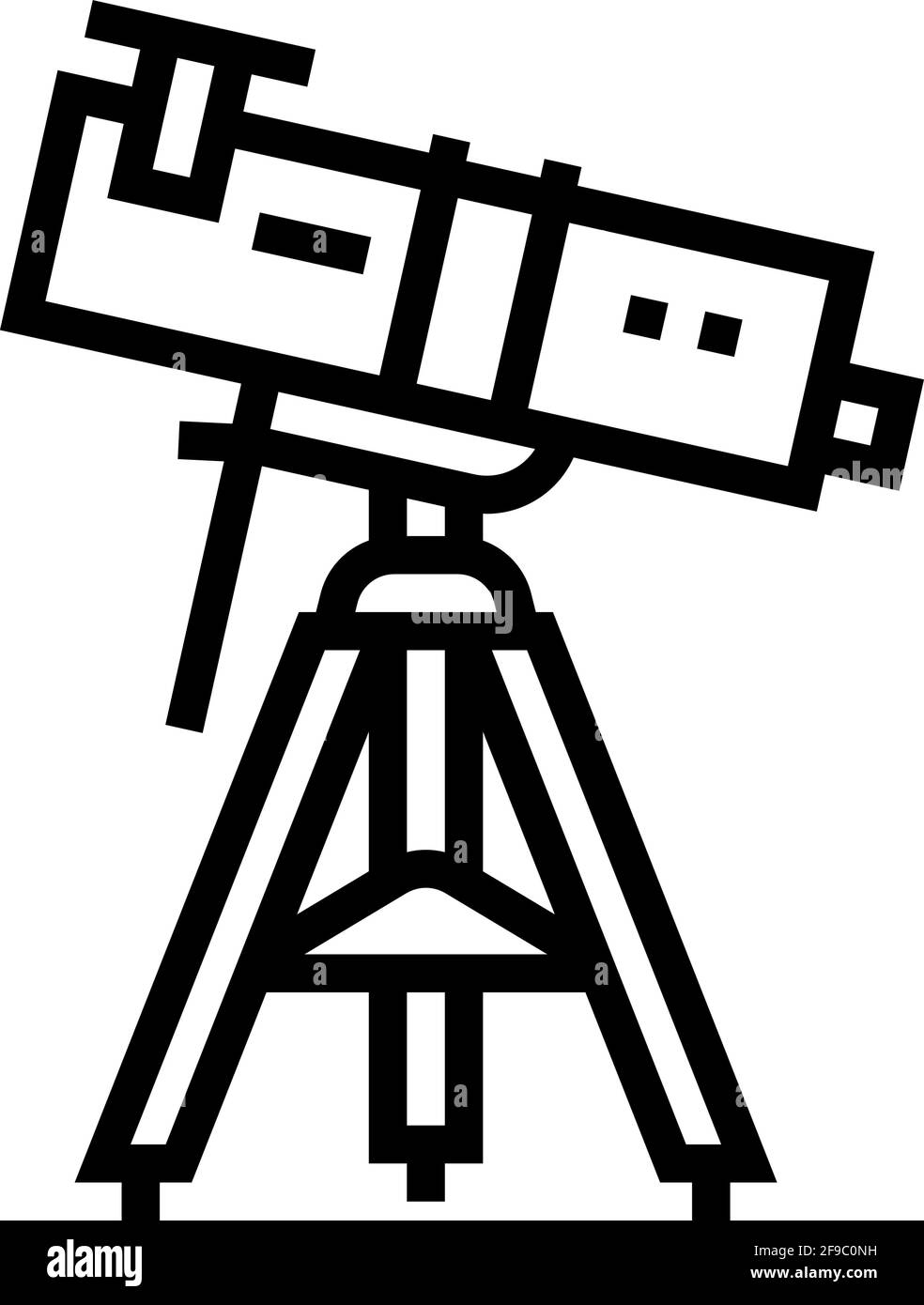 reflector planetarium line icon vector illustration Stock Vector Image ...