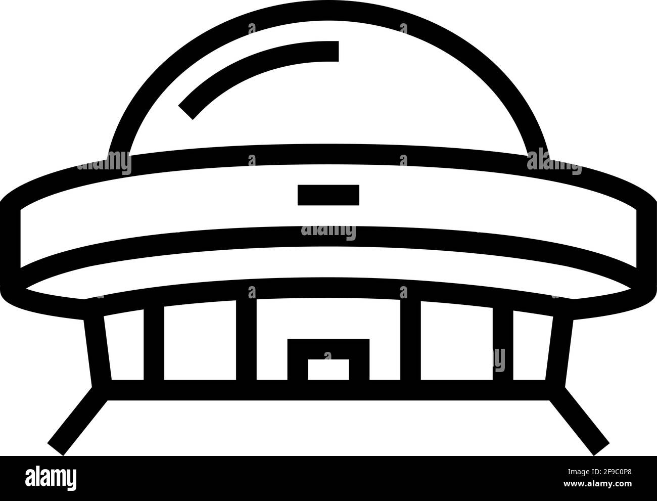 construction planetarium line icon vector illustration Stock Vector ...