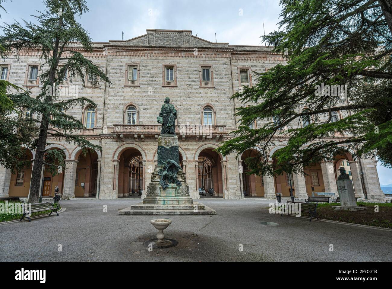 Bronze statue dedicated to Pietro Vannucci, better known as the ...