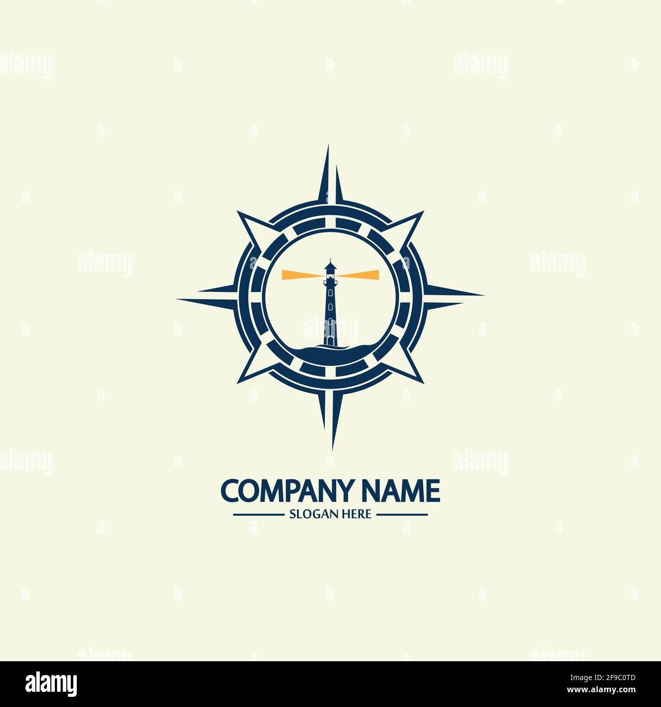 Compass and lighthouse logo design template Stock Vector Image & Art ...