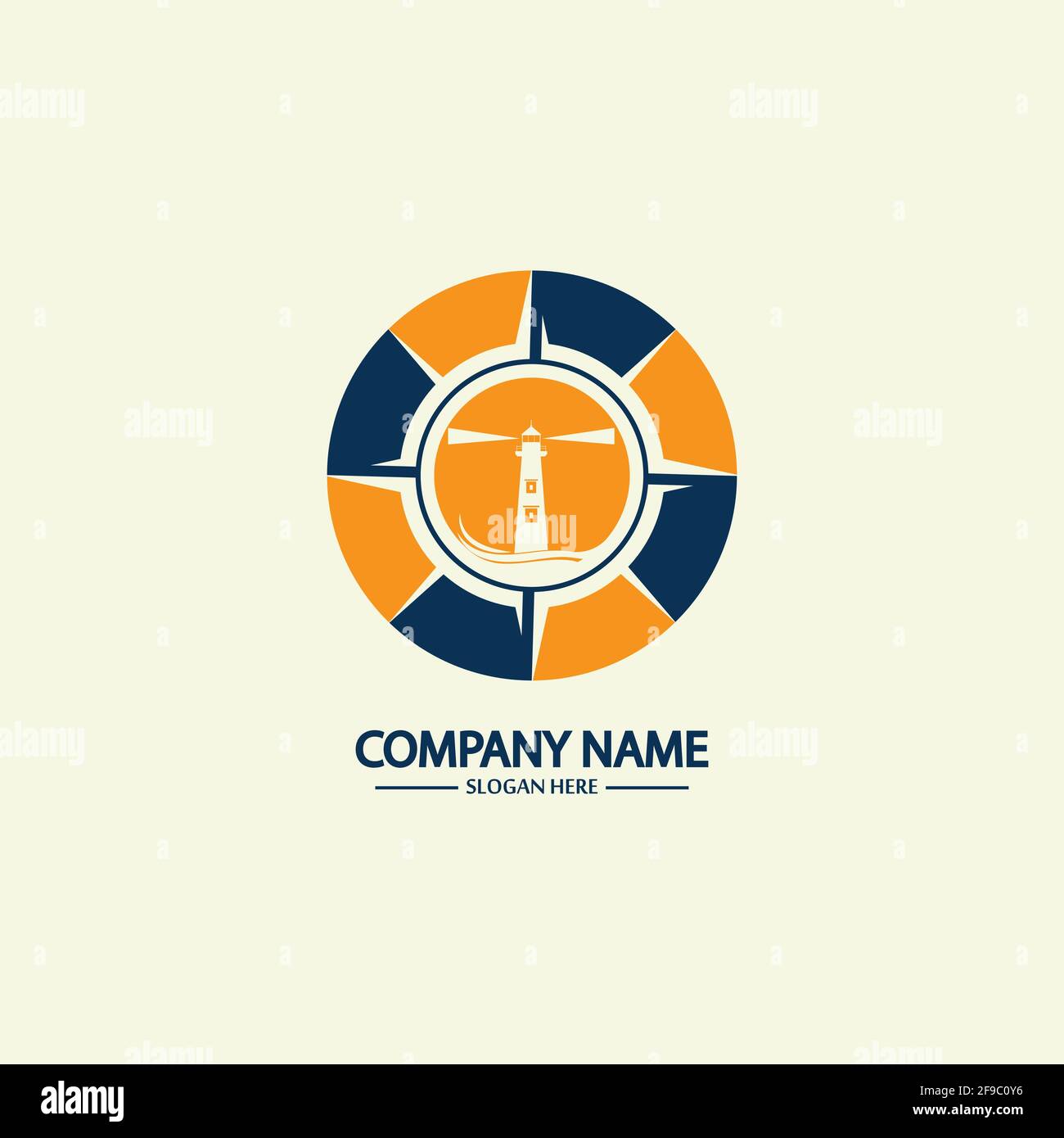 Compass and lighthouse logo design template Stock Vector Image & Art ...