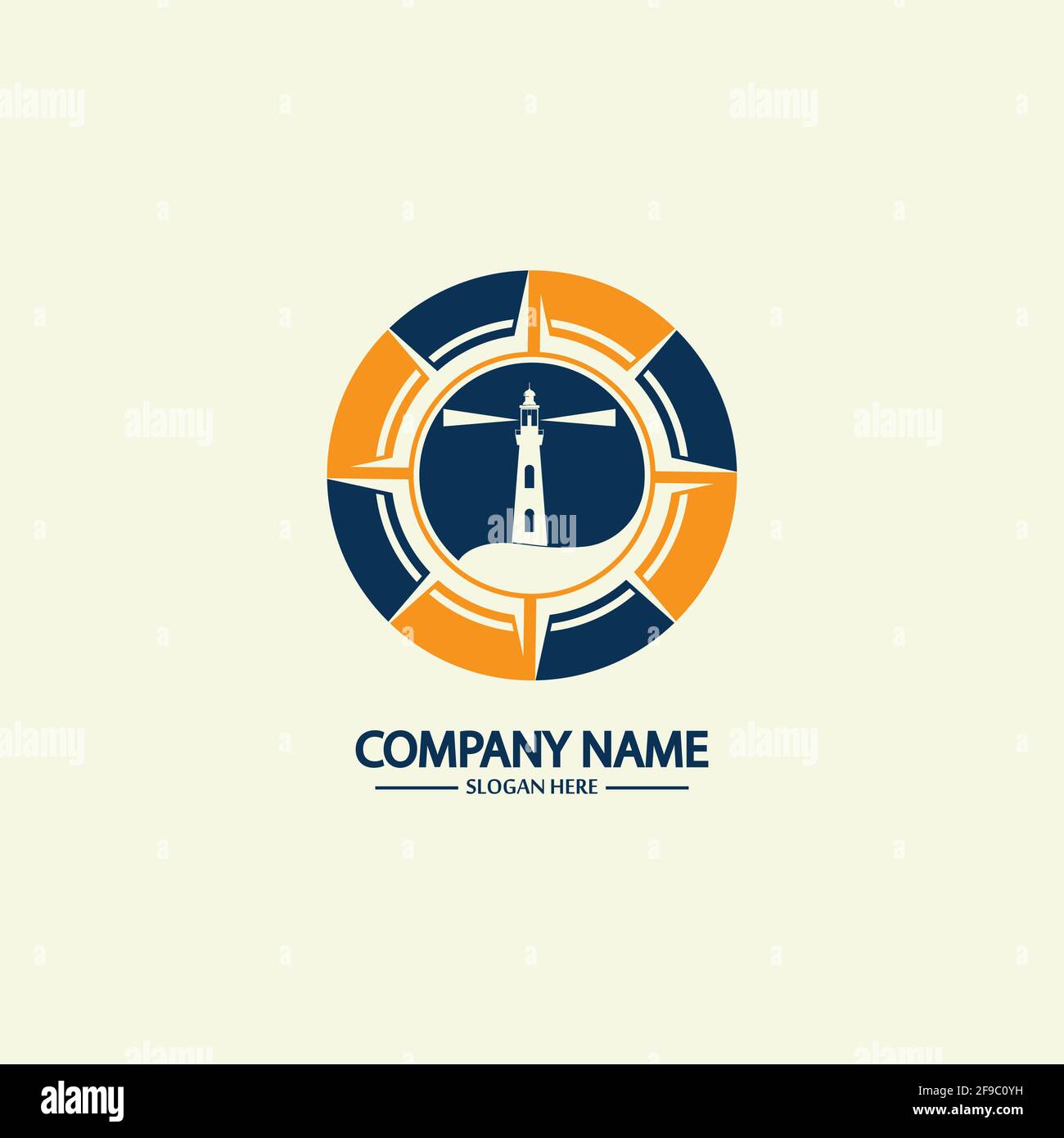 Compass and lighthouse logo design template Stock Vector Image & Art ...