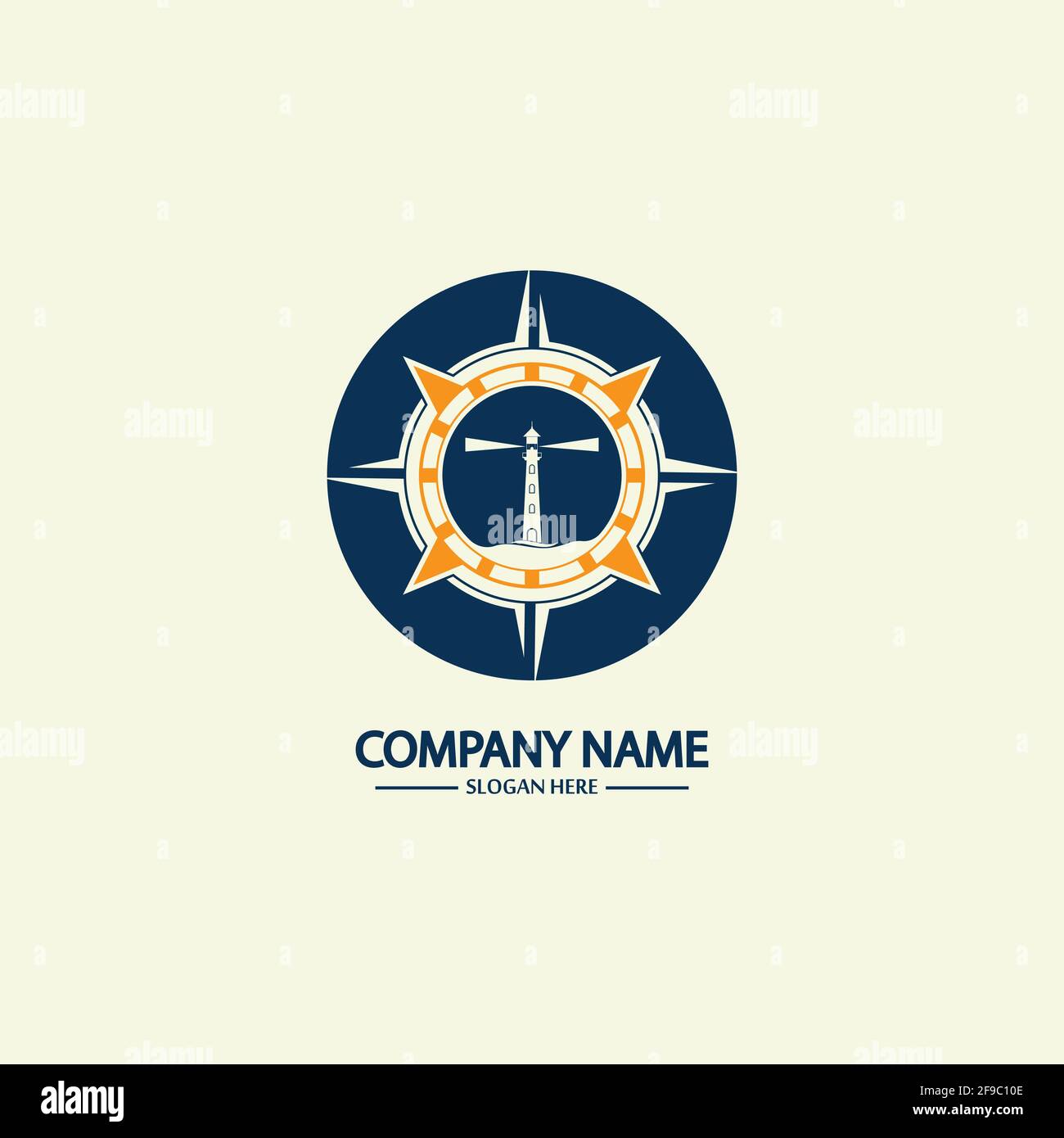 Compass and lighthouse logo design template Stock Vector Image & Art ...
